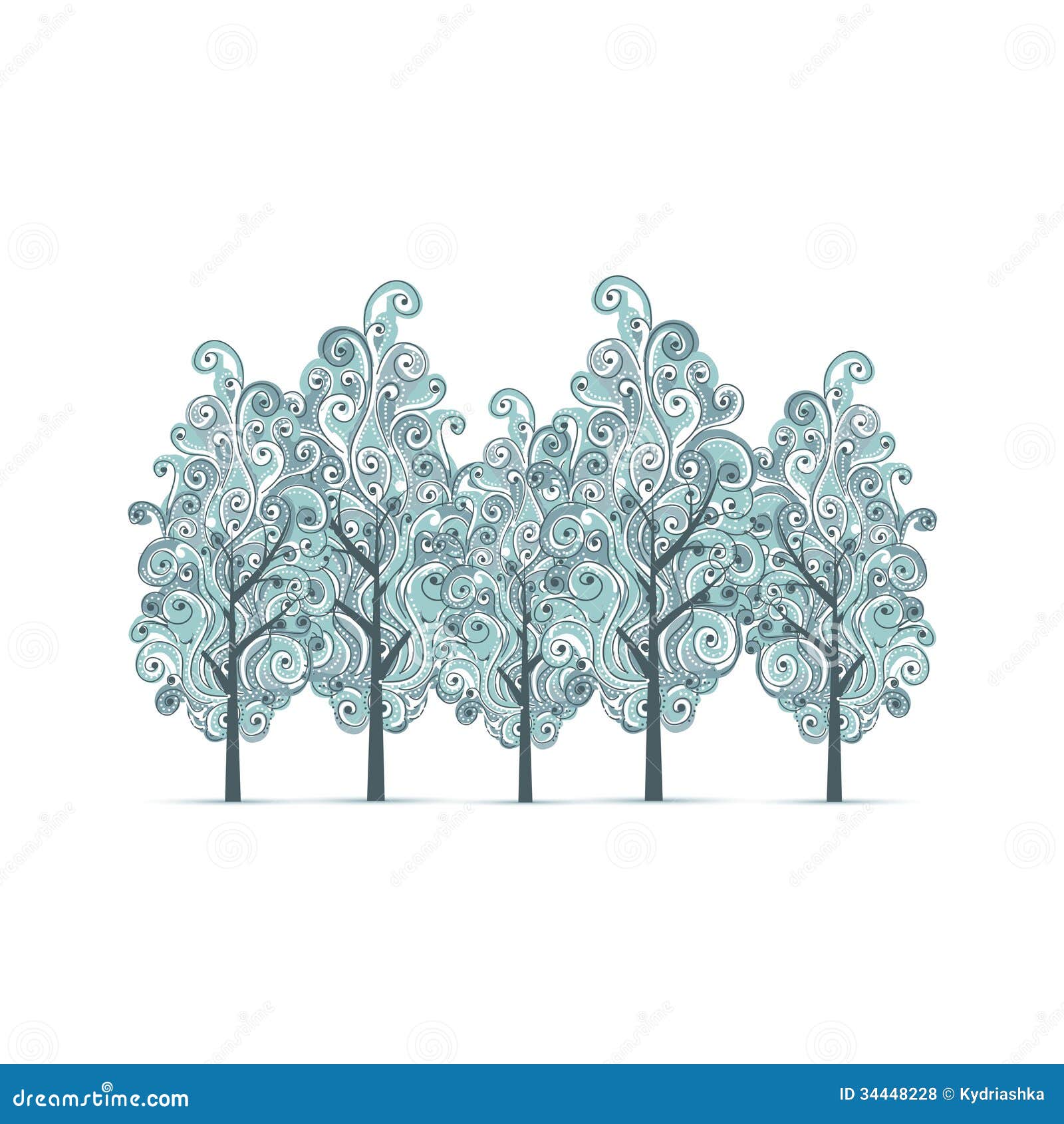 Grove with Winter Trees for Your Design Stock Vector - Illustration of ...