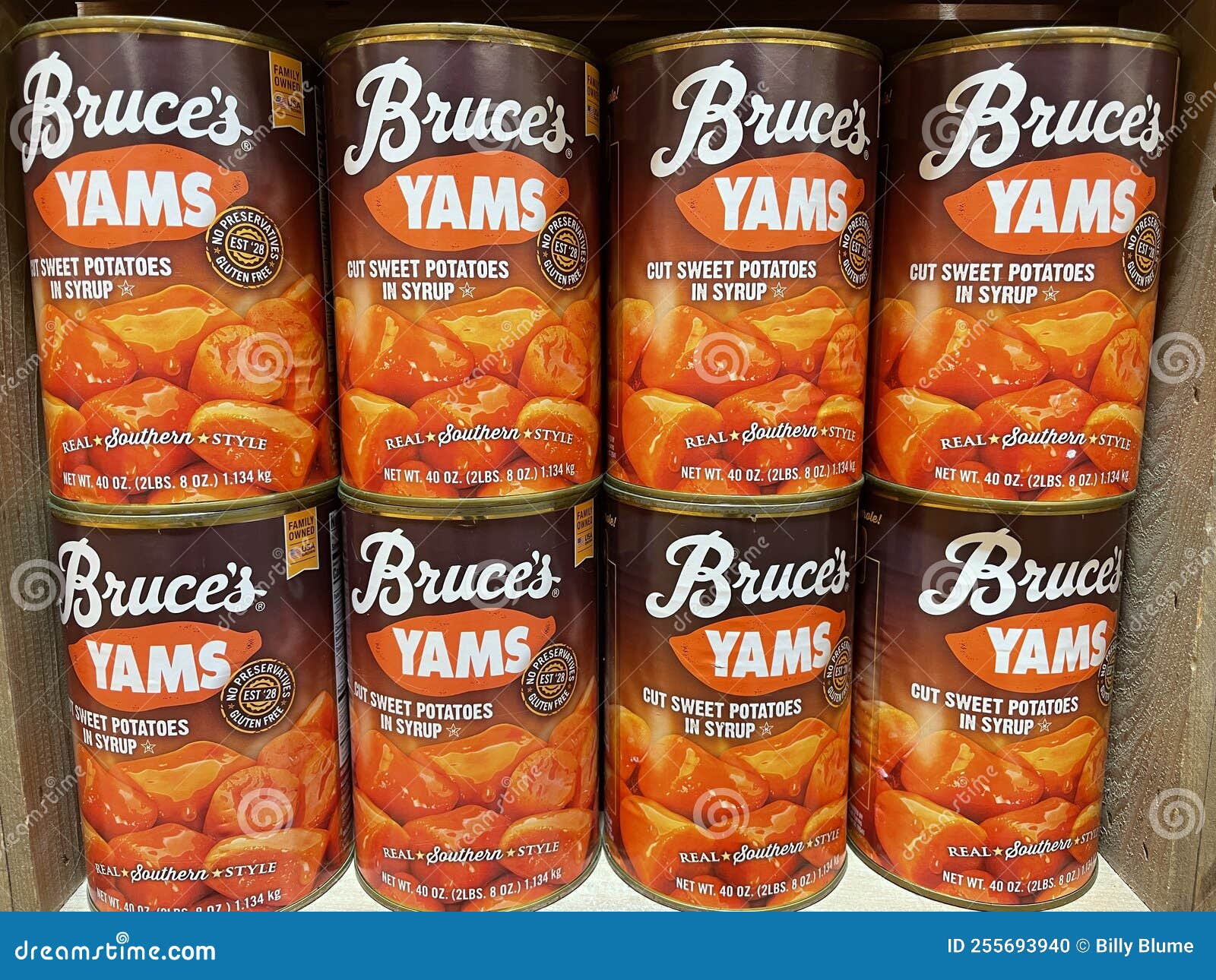 Retail Grocery Store Bruces Canned Yams Stacked Up Editorial Image ... Retail Grocery Store Bruces Canned Yams Stacked Up Editorial Image ...