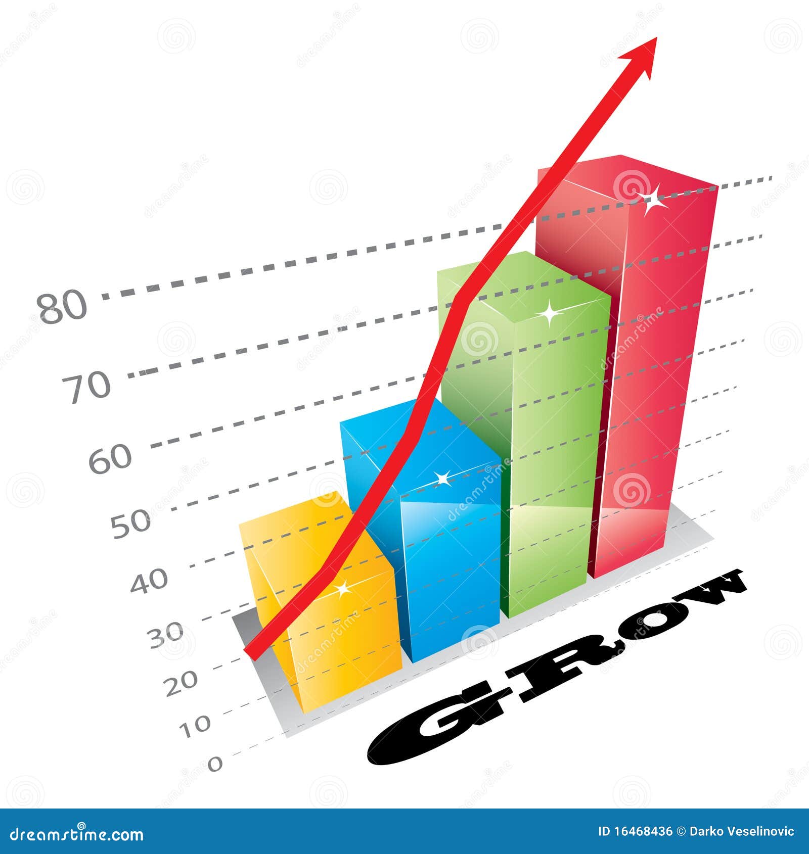 Grow stock vector. Illustration of success, code, chart - 16468436