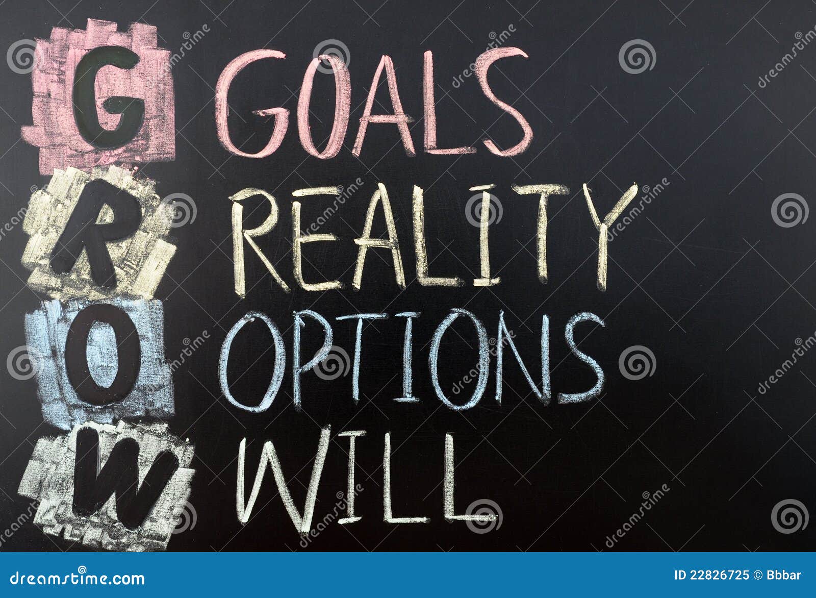 GROW acronym stock image. Image of options, drawn, black - 22826725