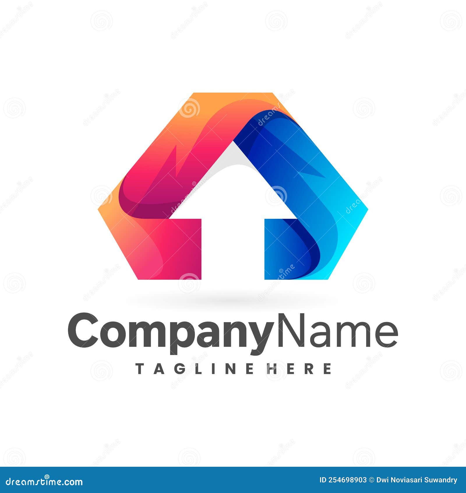 Growth Arrow Combination Logo Design Template Stock Vector ...