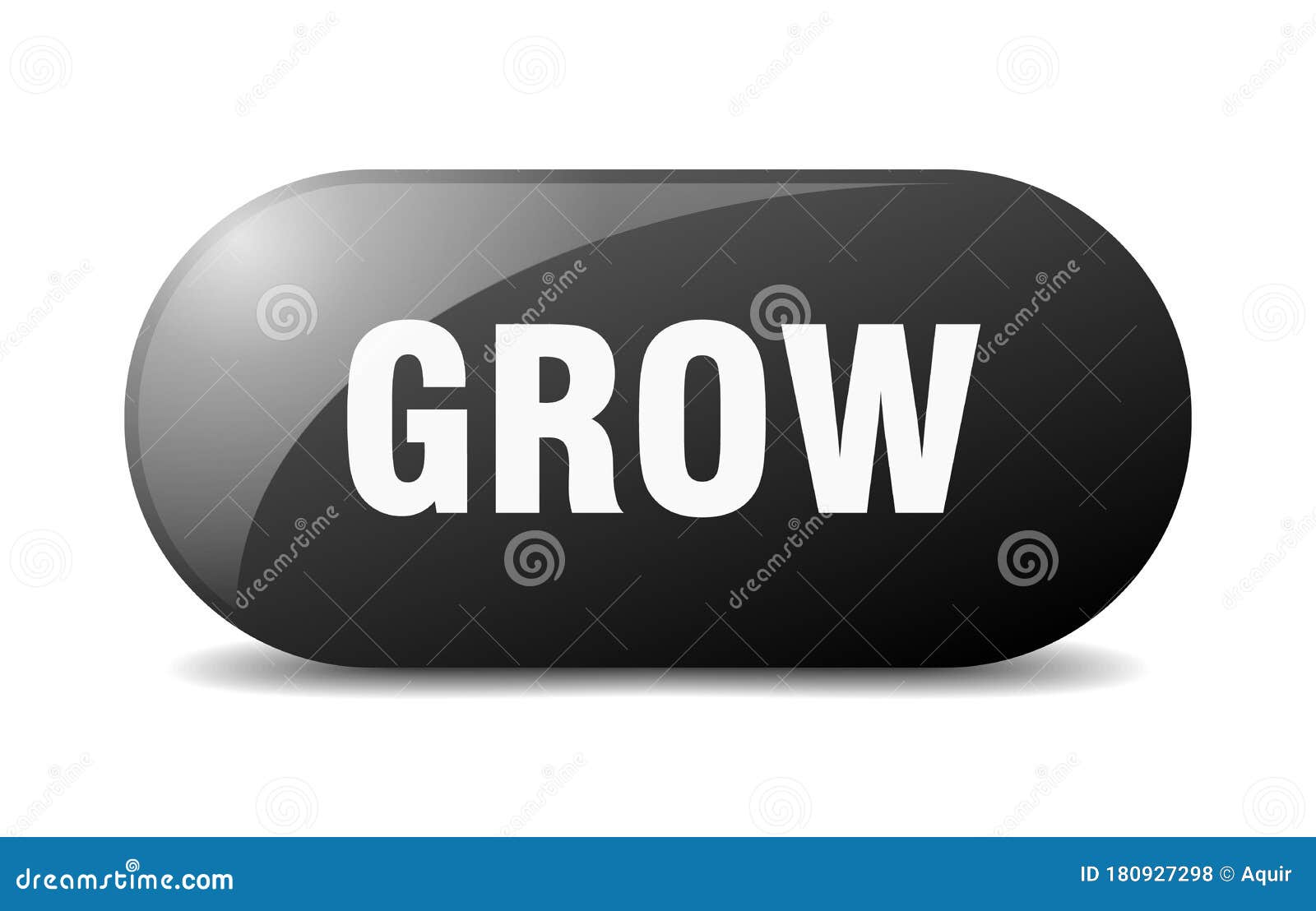 Grow Button. Grow Sign. Key. Push Button Stock Vector - Illustration of ...