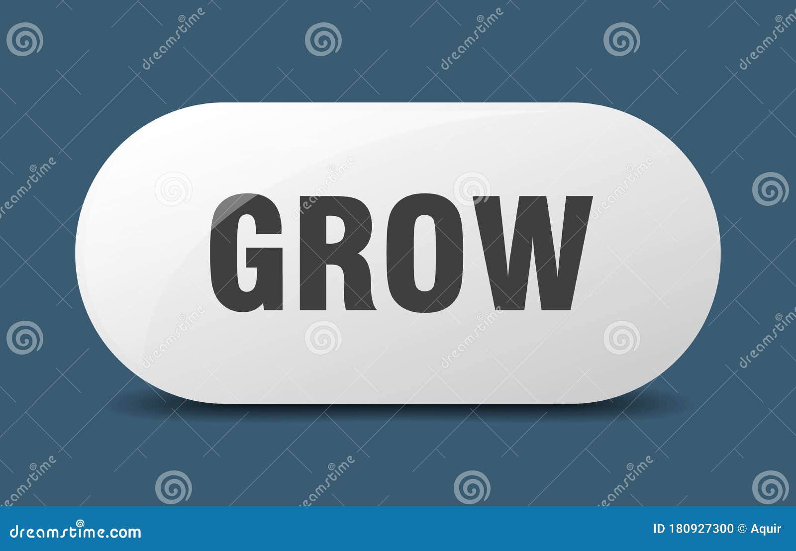 Grow Button. Grow Sign. Key. Push Button Stock Vector - Illustration of ...