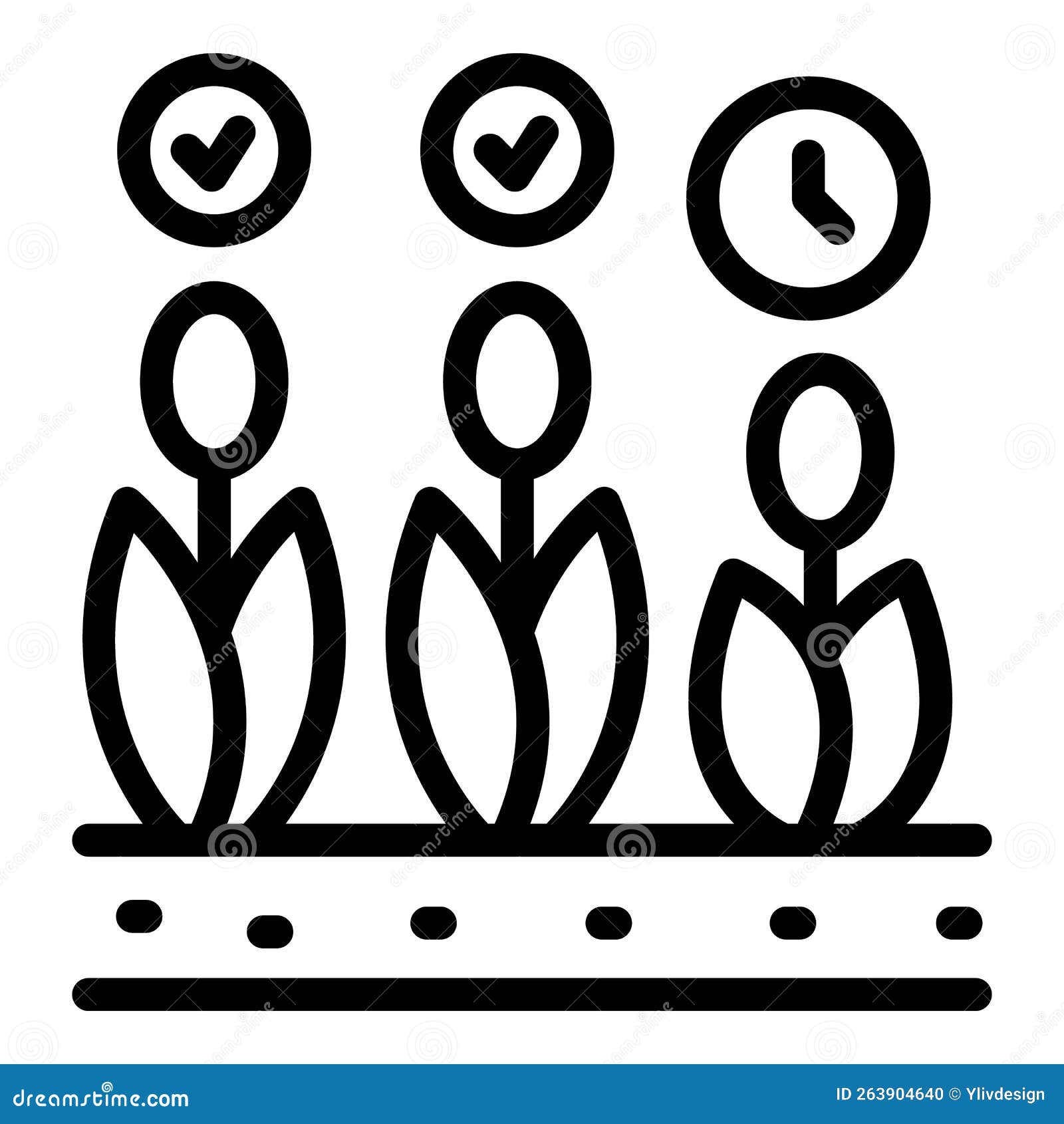 Grow Flower Icon Outline Vector. Digital Future Stock Vector ...