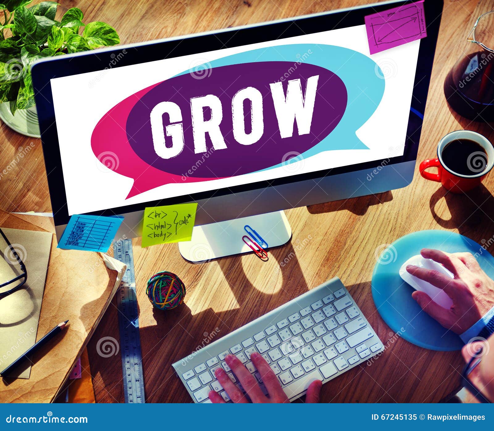 Grow Growth Development Improvement Change Concept Stock Image - Image ...