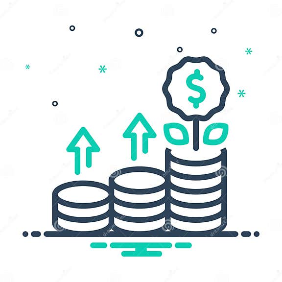 Mix Icon for Grow, Skyrocket and Surmount Stock Illustration ...