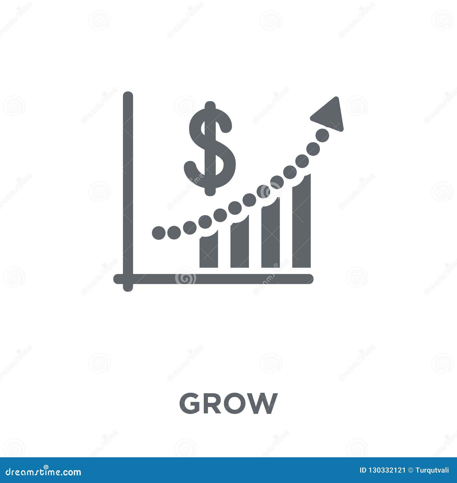 Grow Icon Vector. Trendy Flat Grow Icon From Startup Stategy And ...