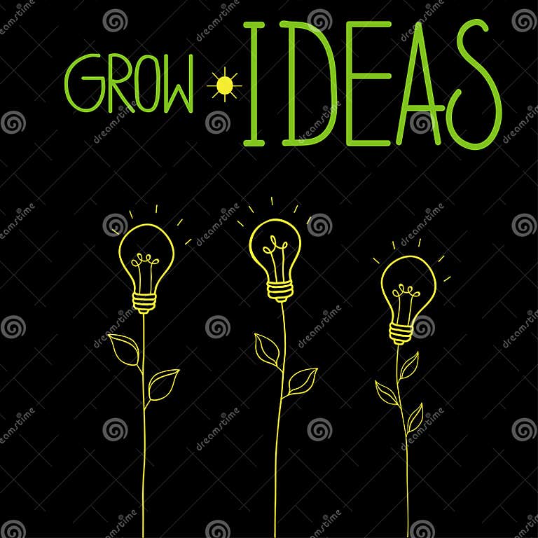 Grow Ideas Vector Illustration Stock Vector - Illustration of growth ...