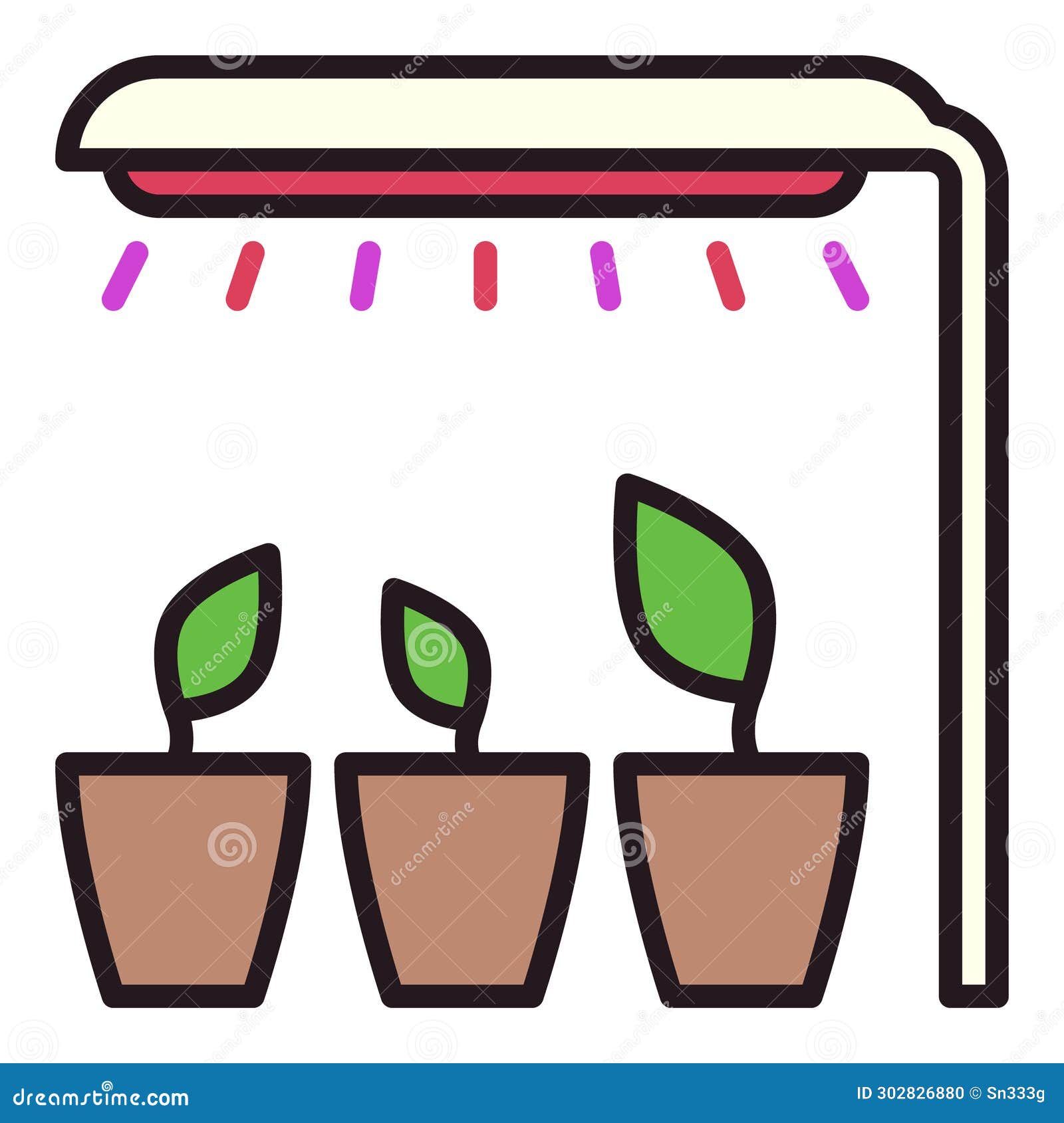 Grow LED Light Vector Colored Icon or Logo Element Stock Vector ...