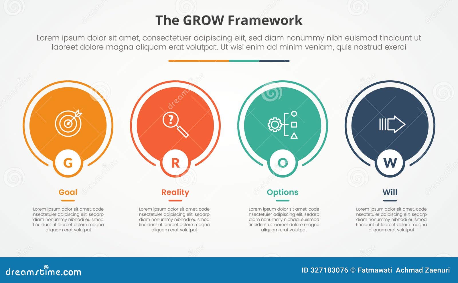 GROW Model Coaching Infographic Concept for Slide Presentation with Big ...