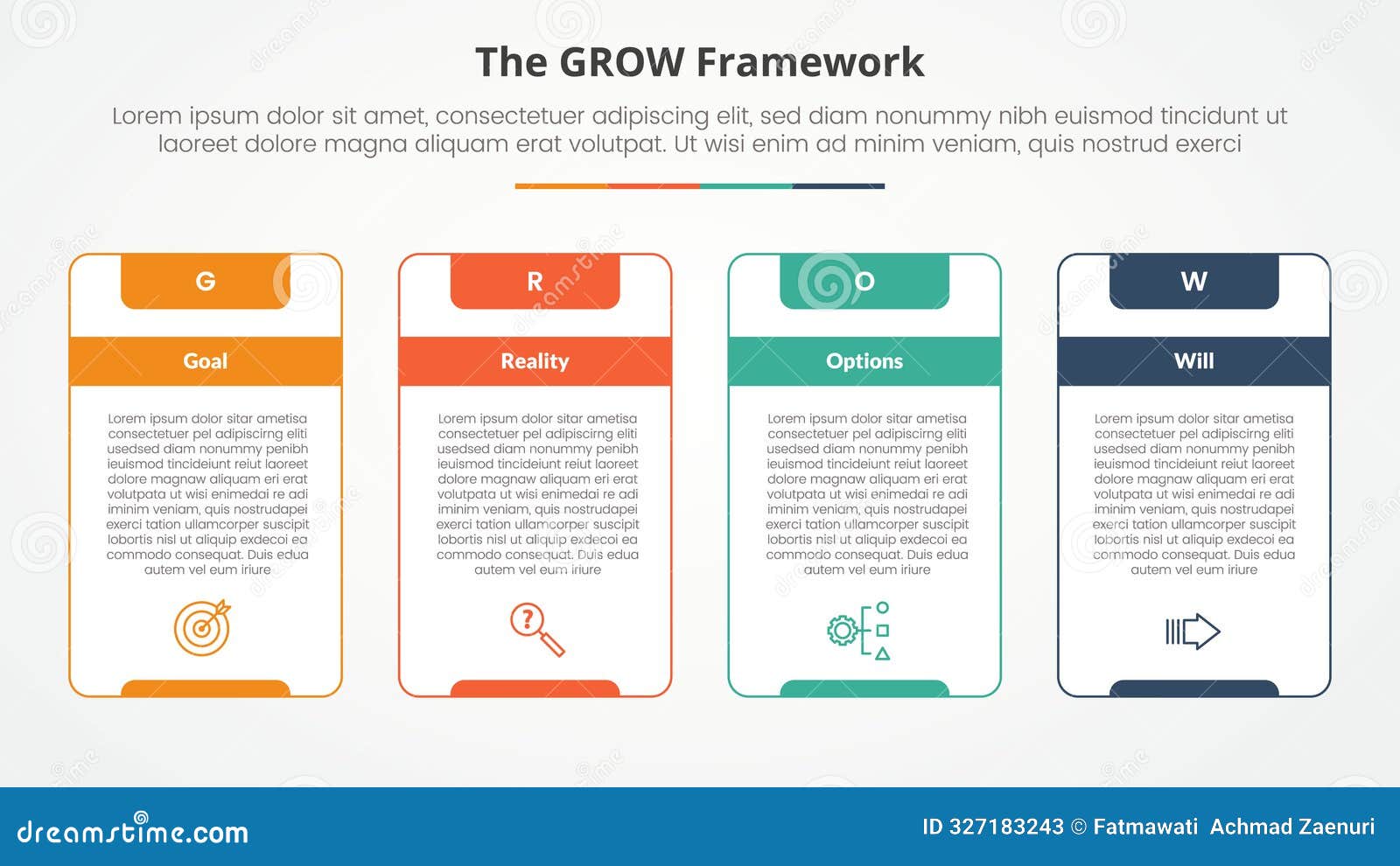 GROW Model Coaching Infographic Concept for Slide Presentation with Big ...