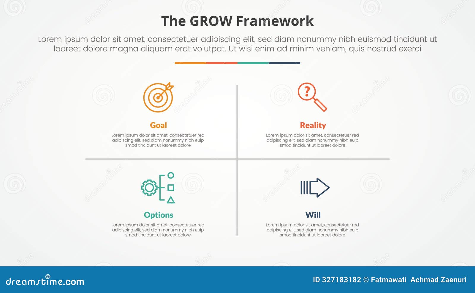 GROW Model Coaching Infographic Concept for Slide Presentation with ...