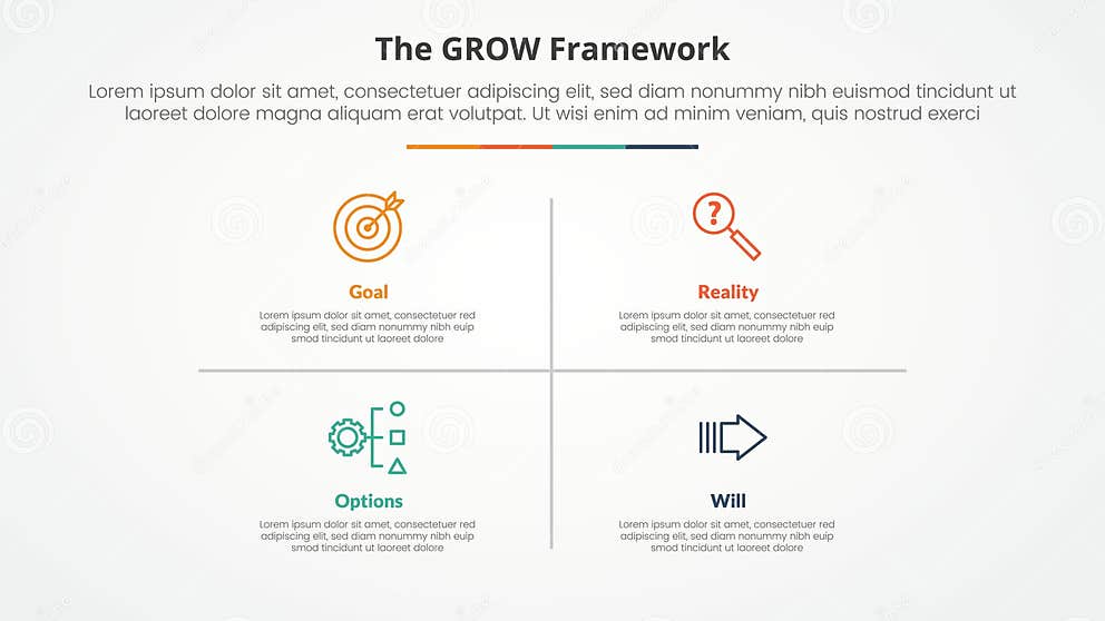 GROW Model Coaching Infographic Concept for Slide Presentation with ...