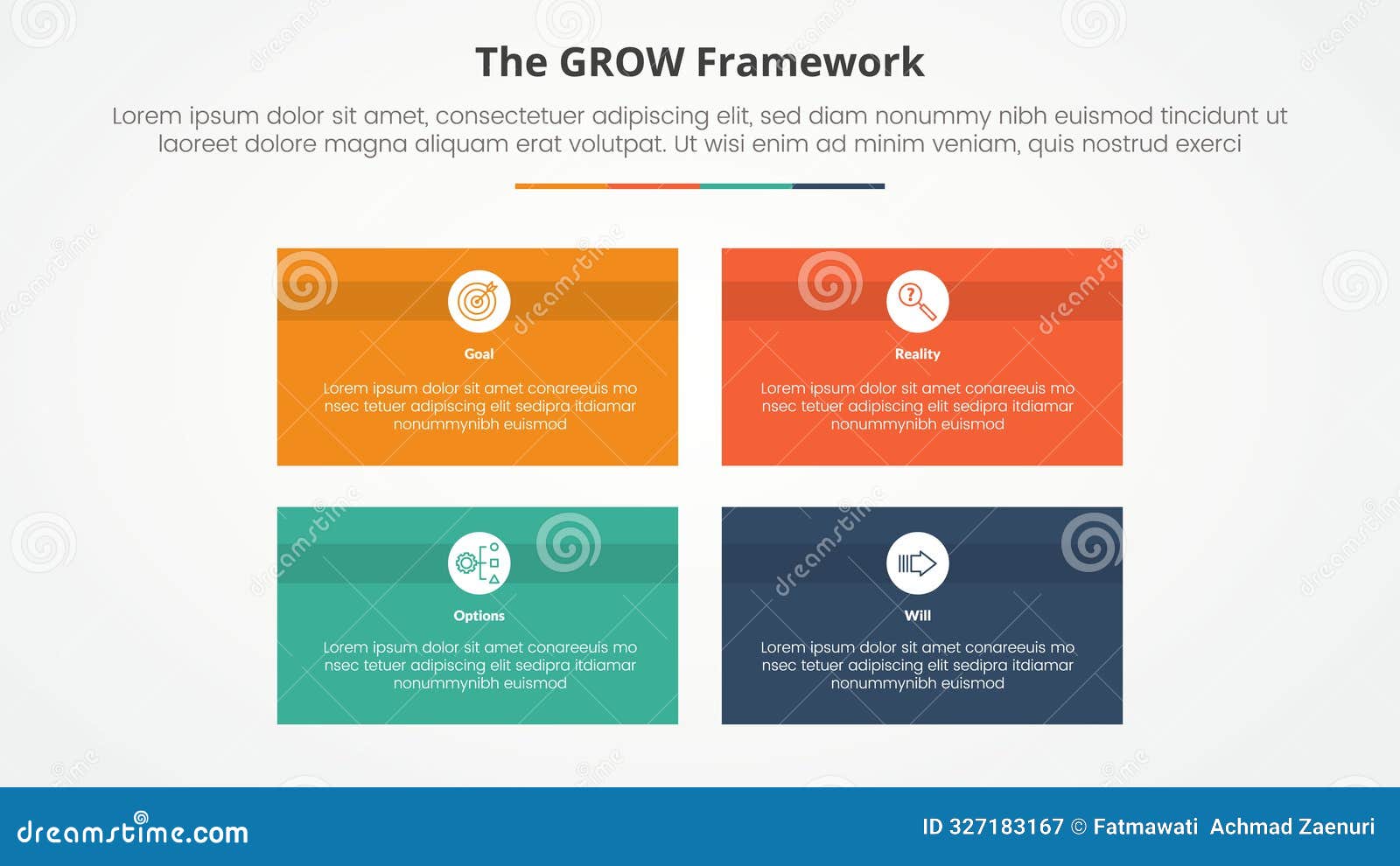 GROW Model Coaching Infographic Concept for Slide Presentation with ...