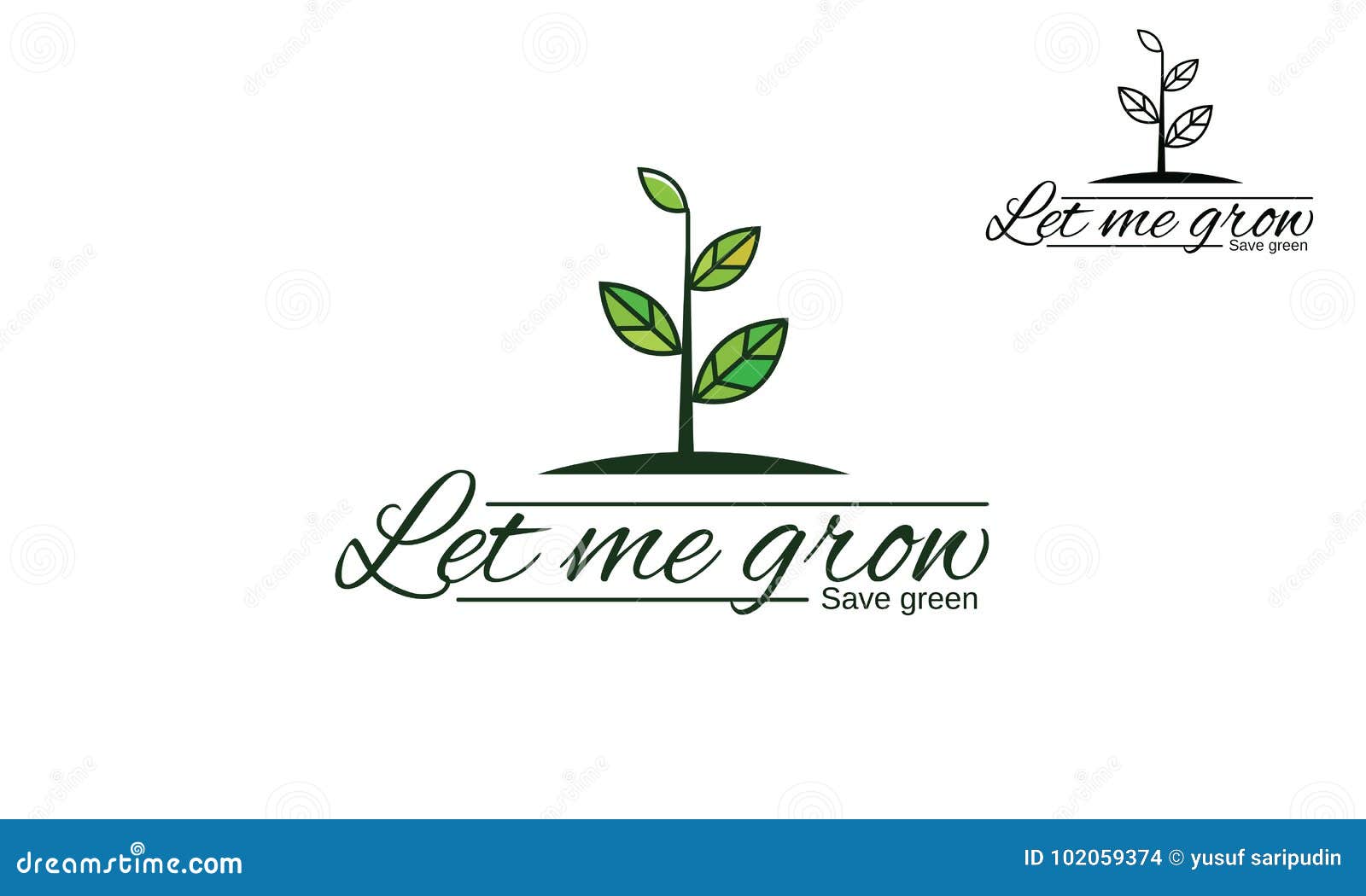Grow stock vector. Illustration of design, natur, green - 102059374