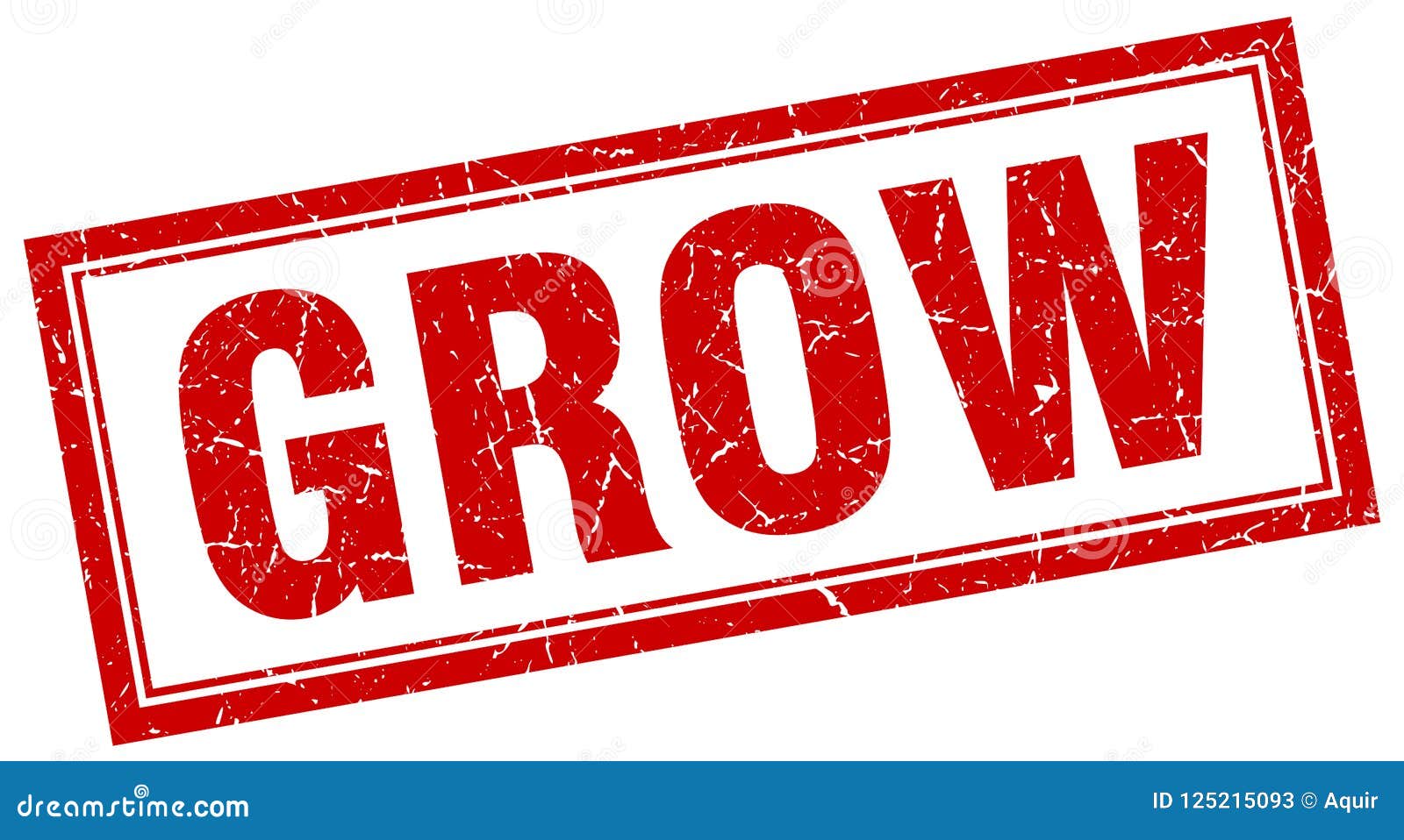 Grow stamp stock vector. Illustration of retro, isolated - 125215093