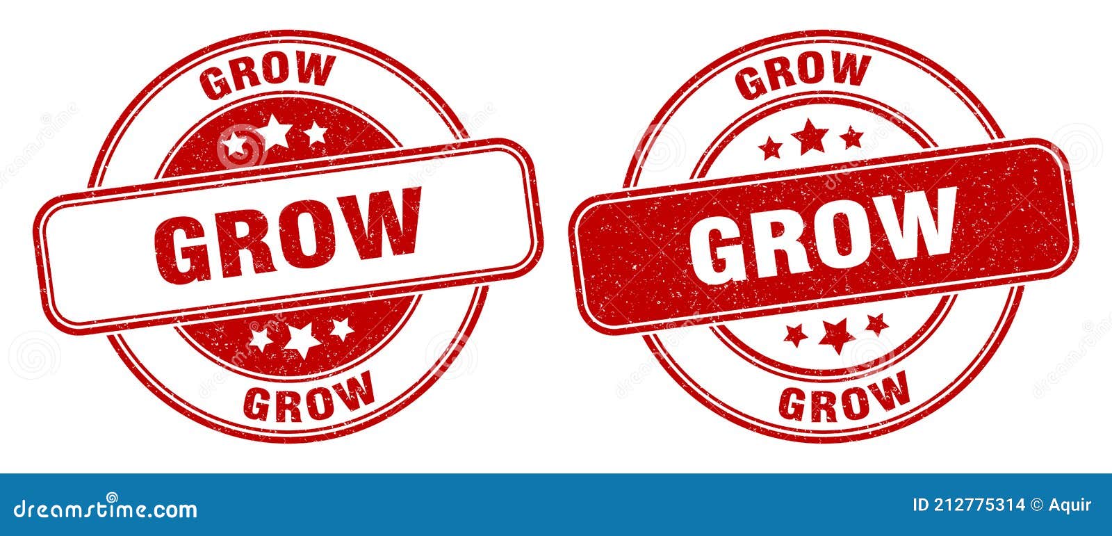 Grow Stamp. Grow Label. Round Grunge Sign Stock Vector - Illustration ...