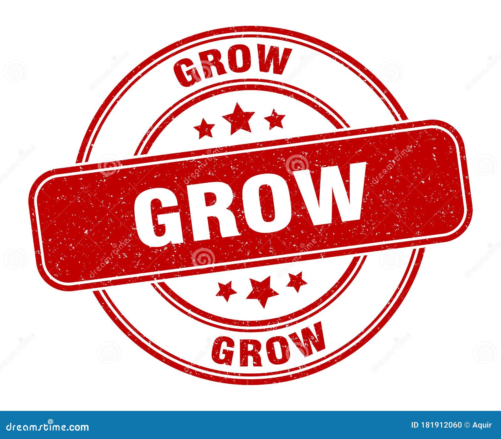 Grow Stamp. Grow Round Grunge Sign Stock Vector - Illustration of ...