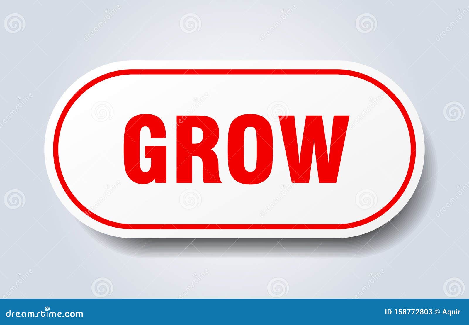 Grow sticker. stock vector. Illustration of flat, vector - 158772803