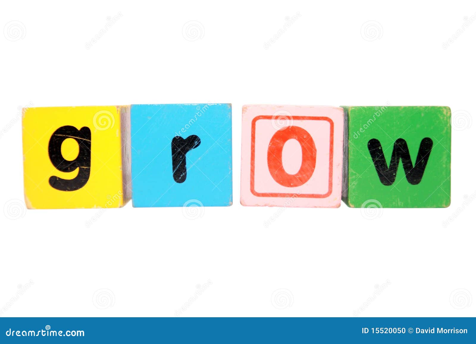 Grow in Toy Letters with Clipping Path Stock Photo - Image of alphabet ...