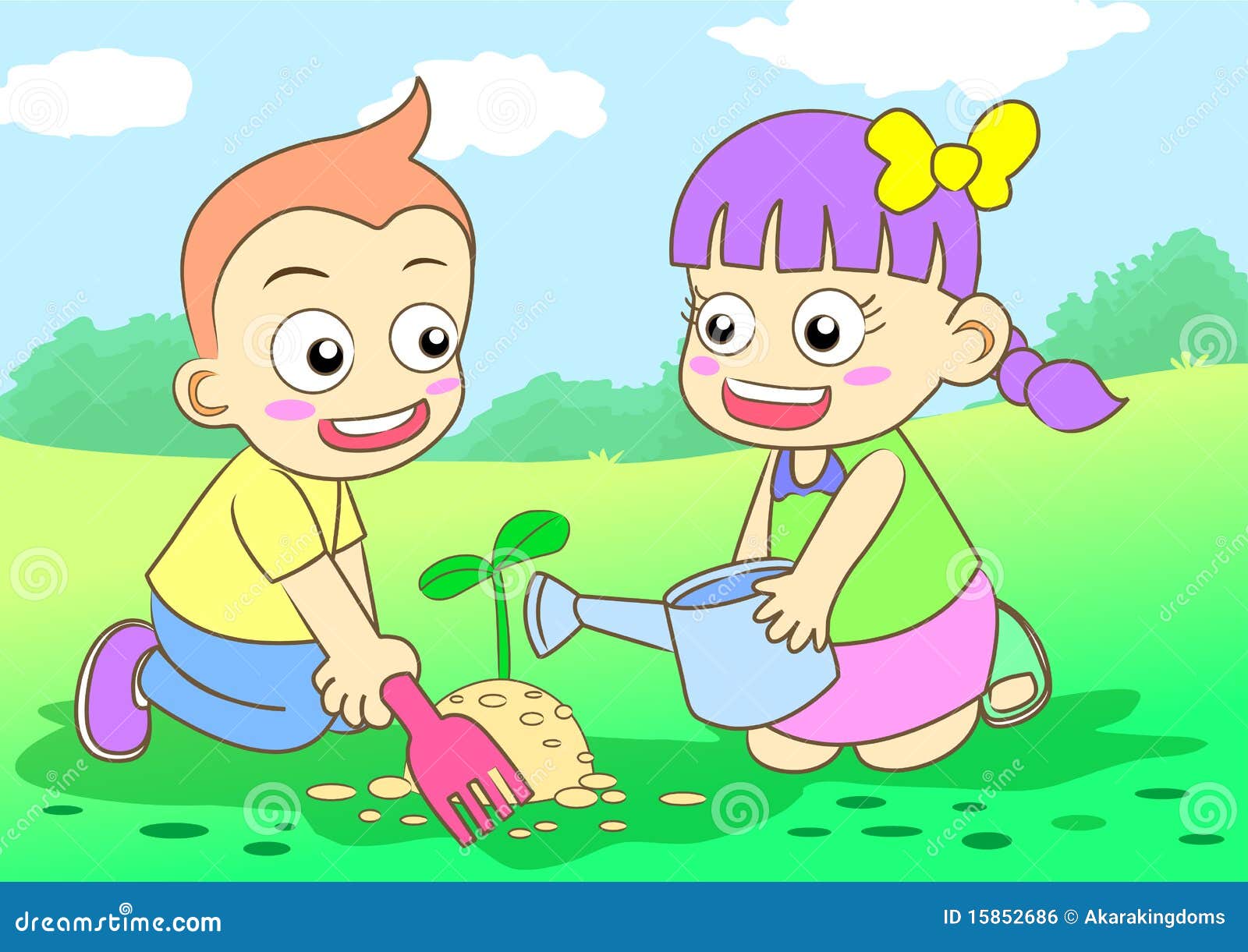 Grow tree in love stock illustration. Illustration of romantic - 15852686