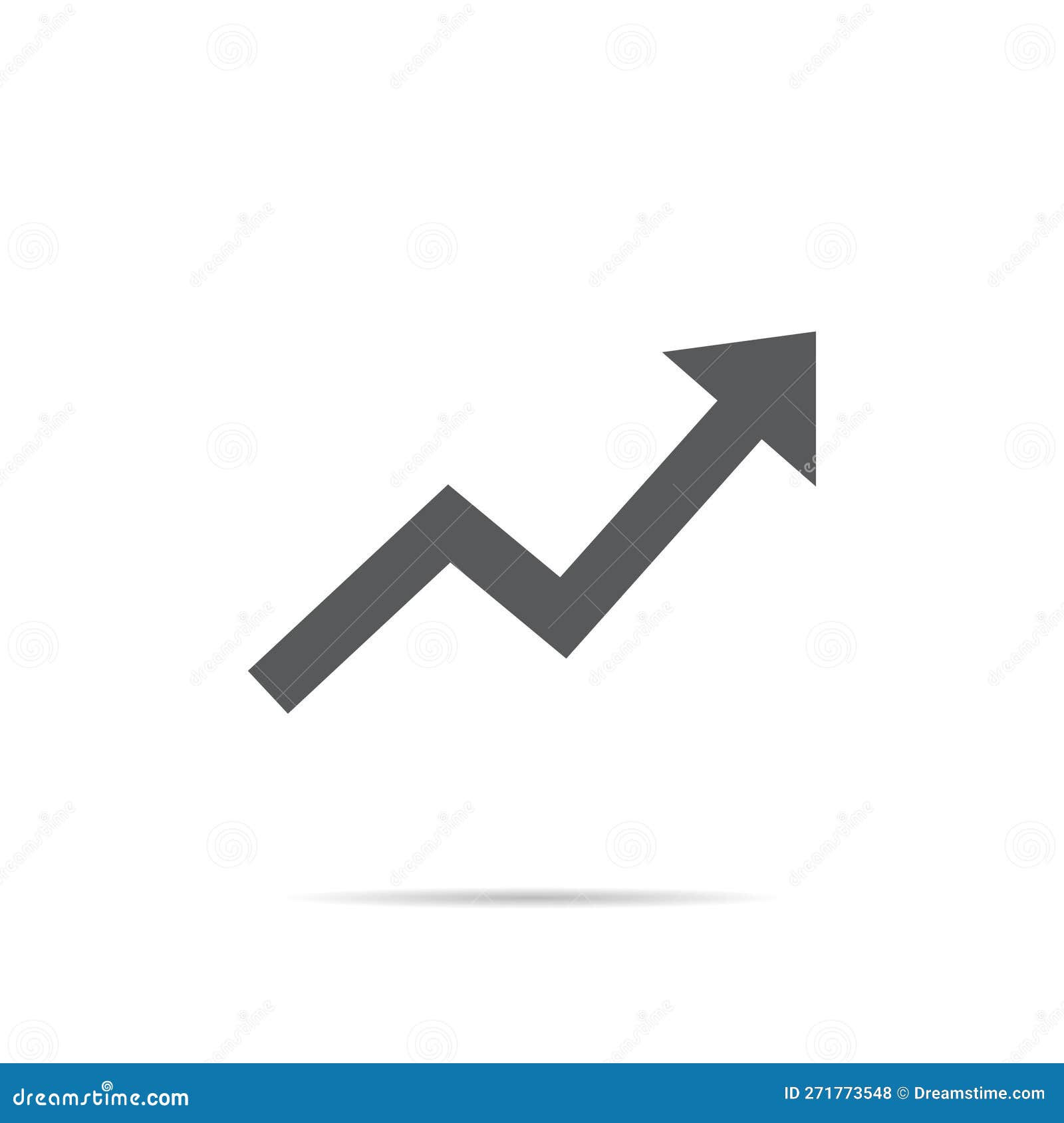 Grow Up Arrow Icon Vector. Successful Business Concept Stock Vector ...