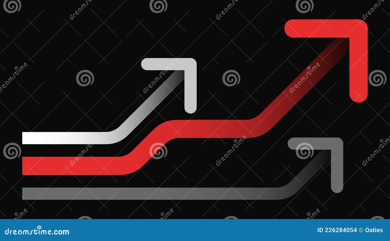 Grow Up Arrow Infographics Sign Elements Stock Vector - Illustration of ...