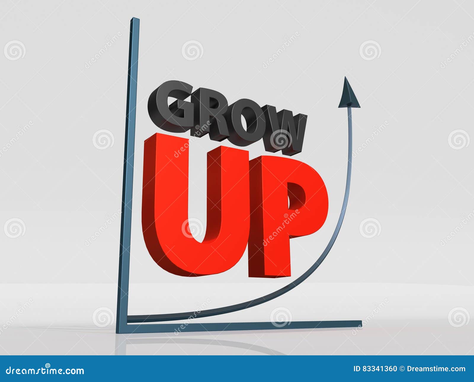 Grow up business diagram stock illustration. Illustration of render ...
