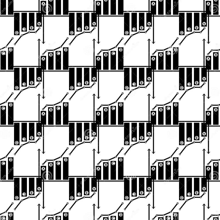Grow Up Chart Pattern Seamless Vector Stock Vector - Illustration of ...