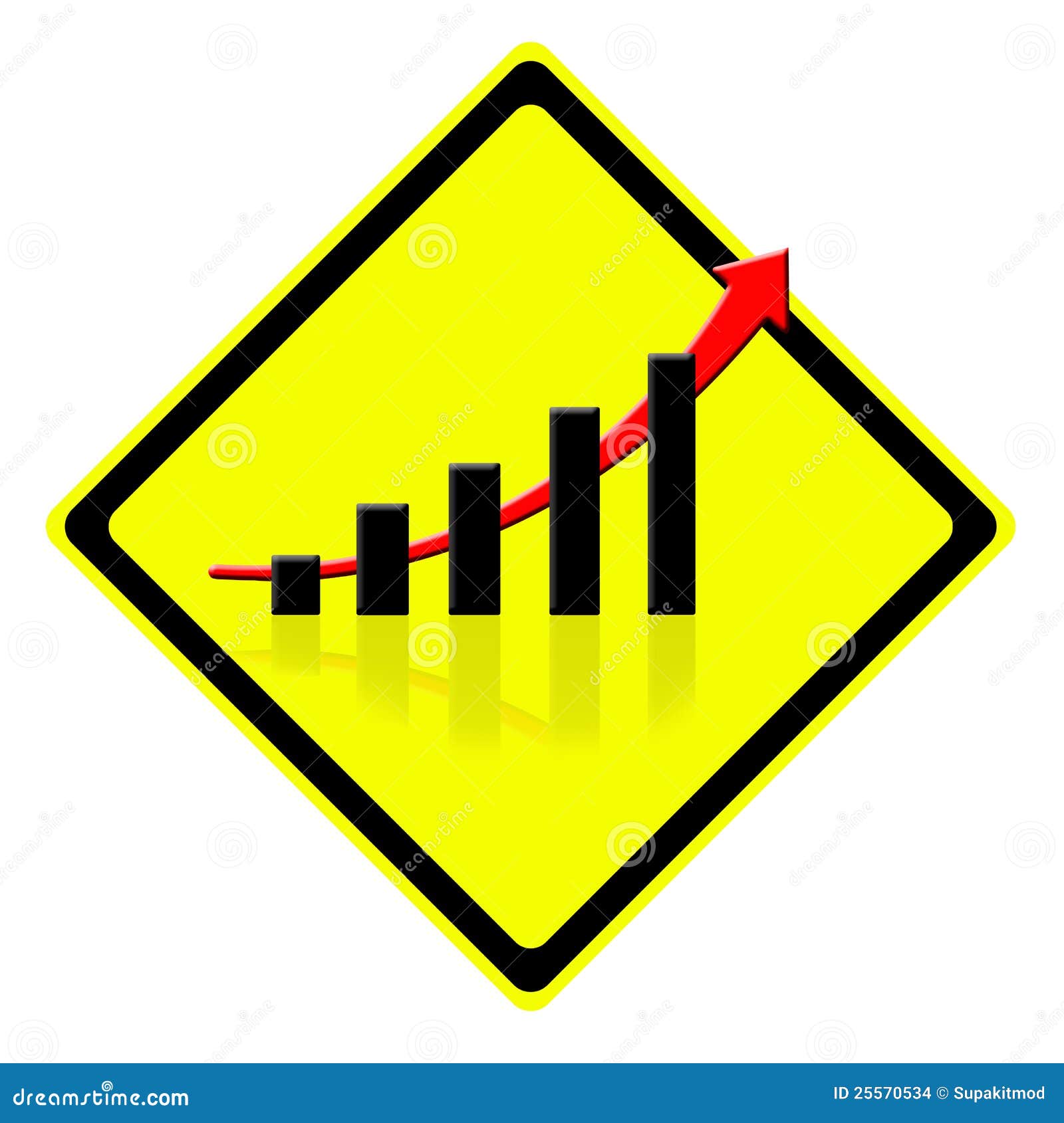 Grow Up Chart in Traffic Sign Stock Illustration - Illustration of ...