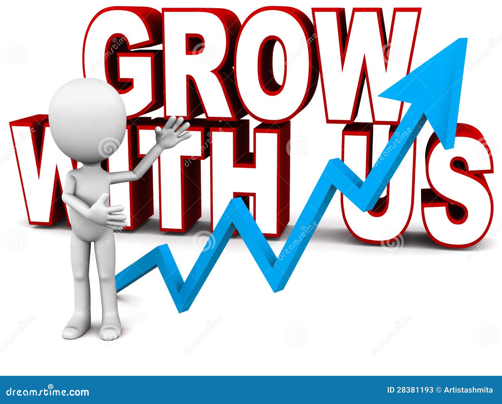 Grow with us stock illustration. Illustration of little - 28381193