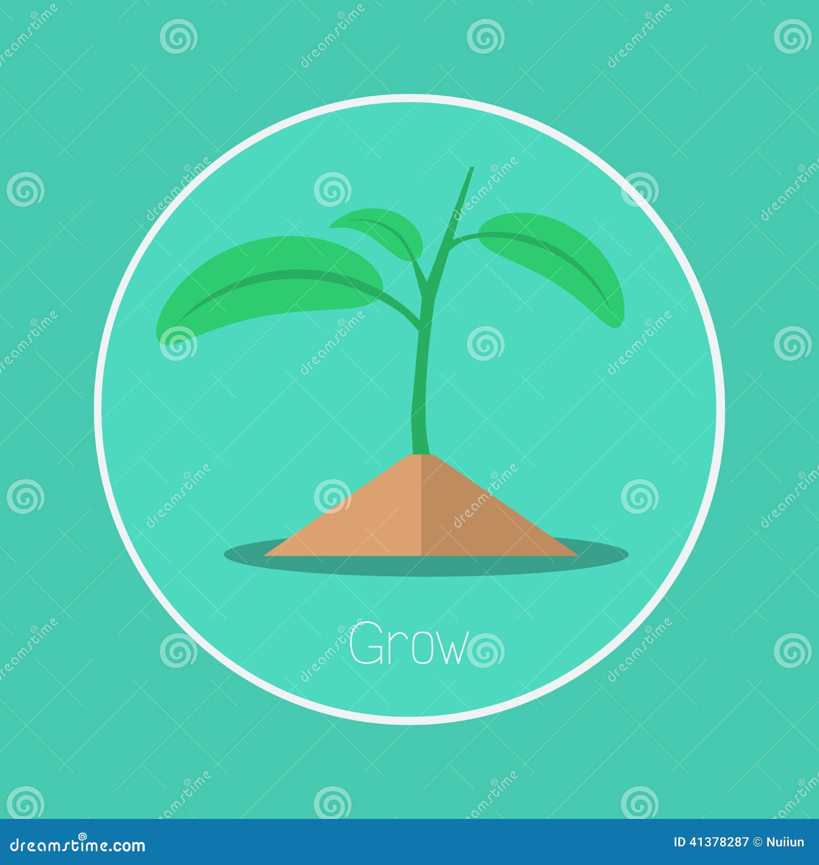 Grow stock vector. Illustration of farm, environmental - 41378287