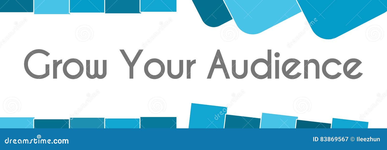 Grow Your Audience Blue Abstract Stripes Stock Illustration ...