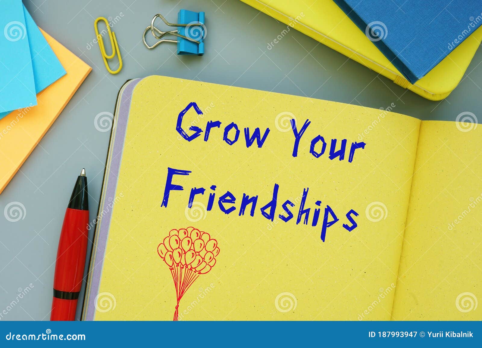 Grow Your Friendships Phrase on the Page Stock Image - Image of ...