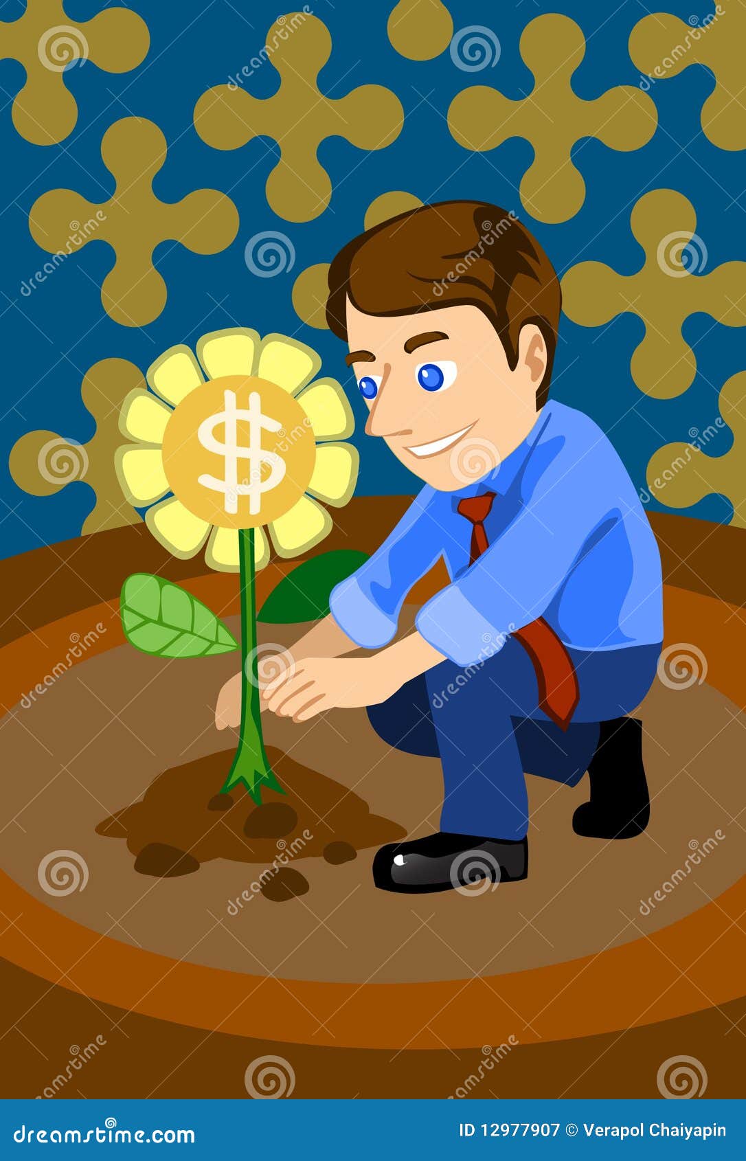 Grow Your Money stock illustration. Illustration of financial - 12977907