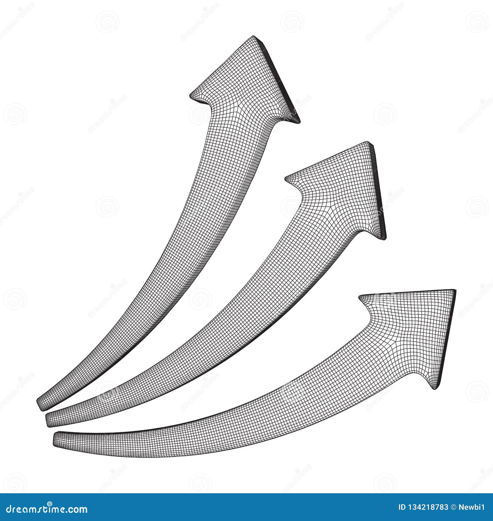 Growing arrow chart vector stock vector. Illustration of poly - 134218783