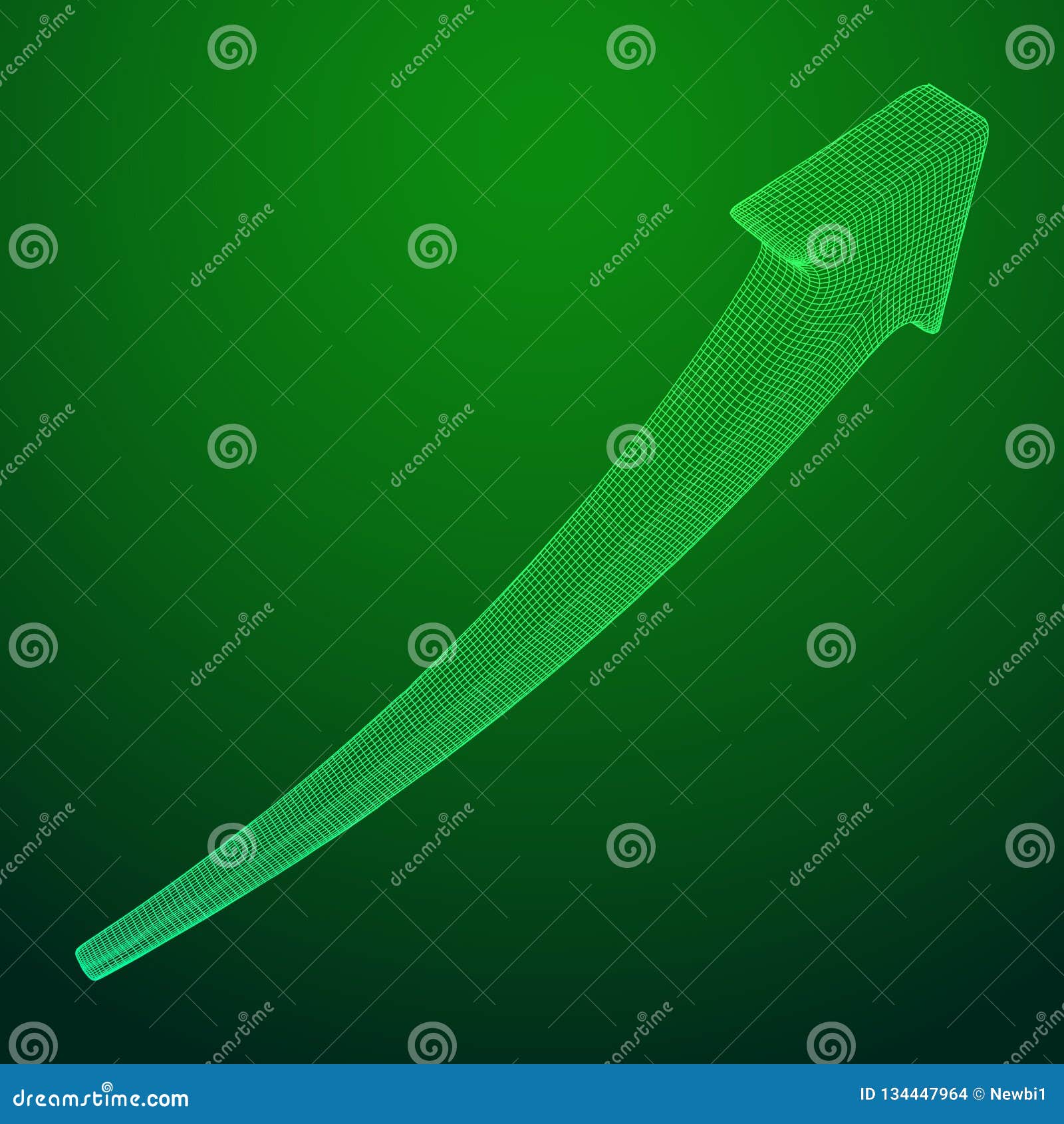 Growing arrow chart vector stock vector. Illustration of graph - 134447964