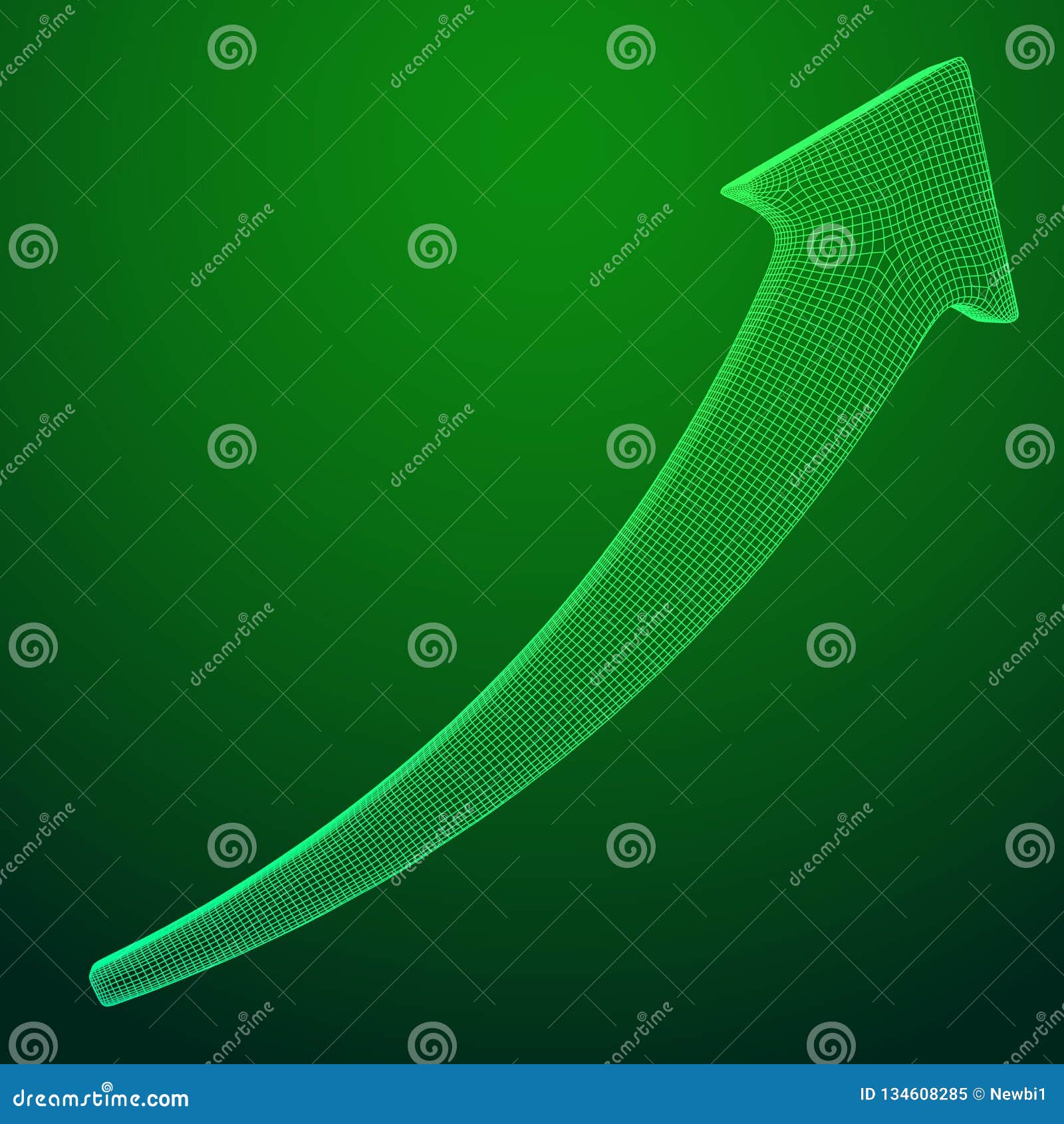 Growing arrow chart vector stock vector. Illustration of business ...
