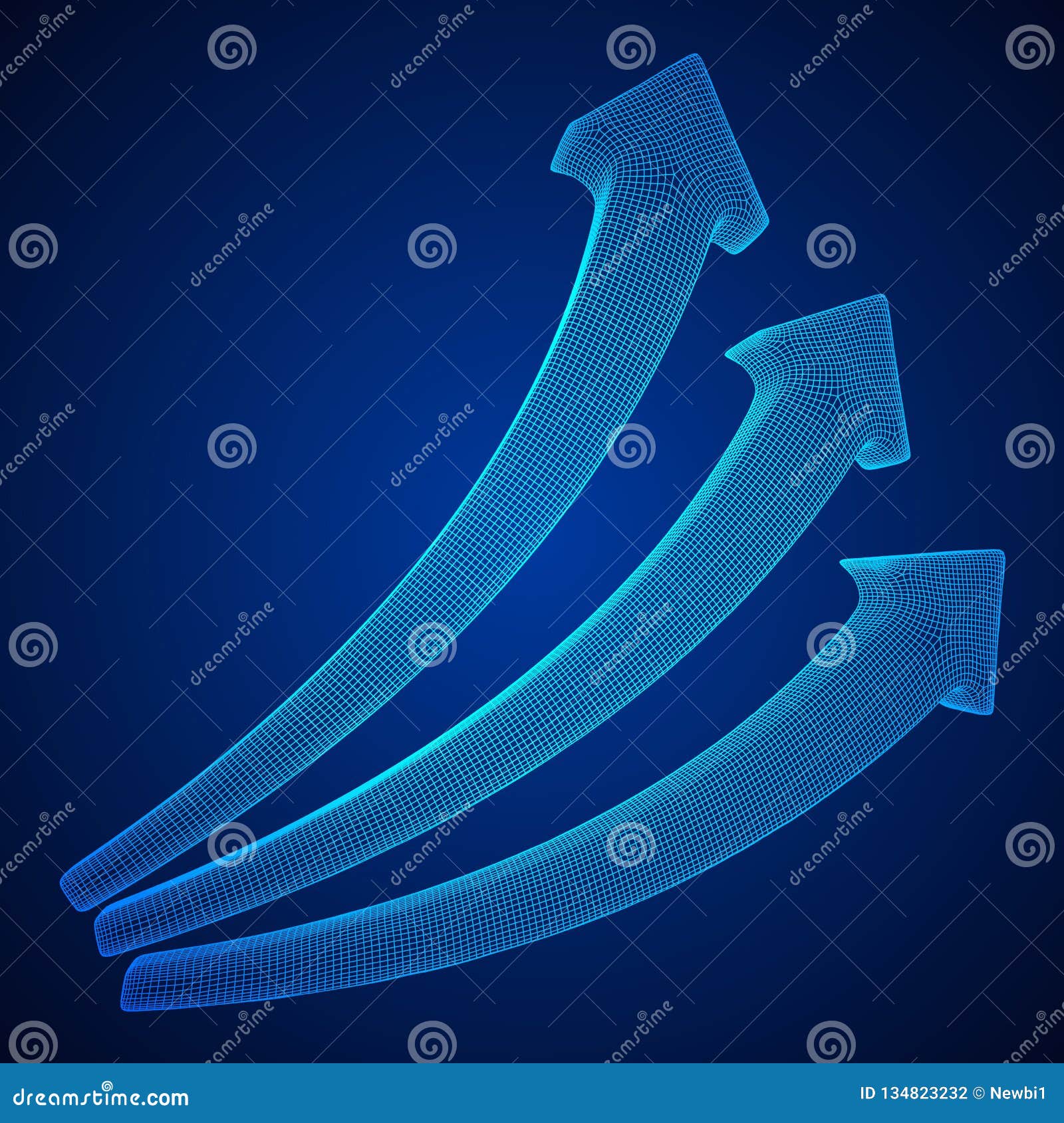 Growing arrow chart vector stock vector. Illustration of cursor - 134823232