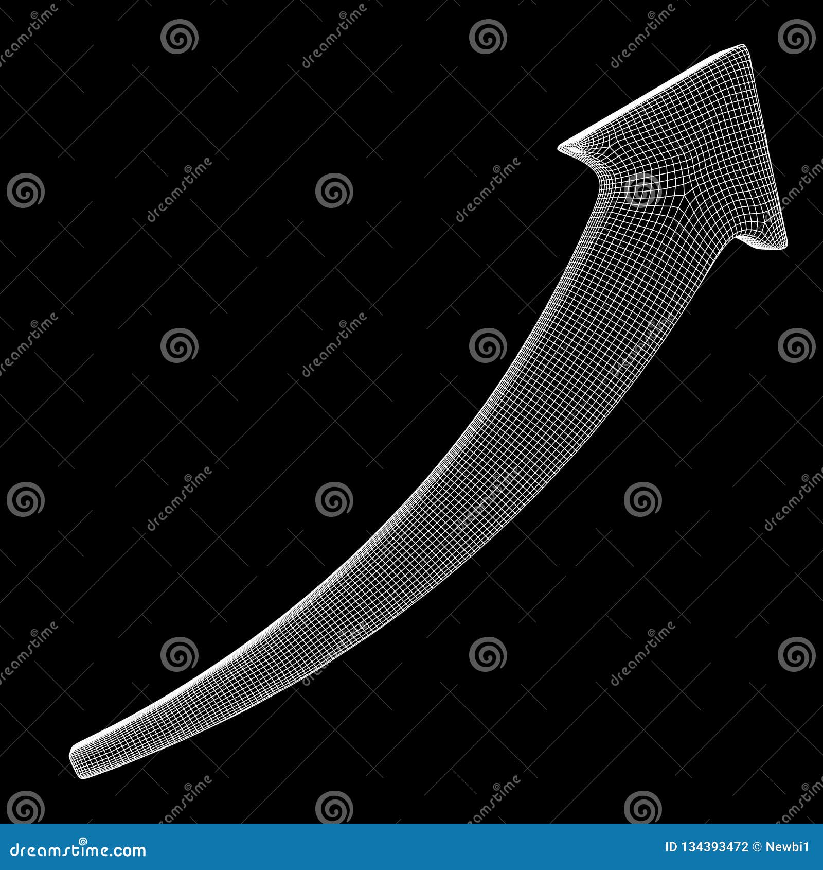 Growing arrow chart vector stock vector. Illustration of arrow - 134393472