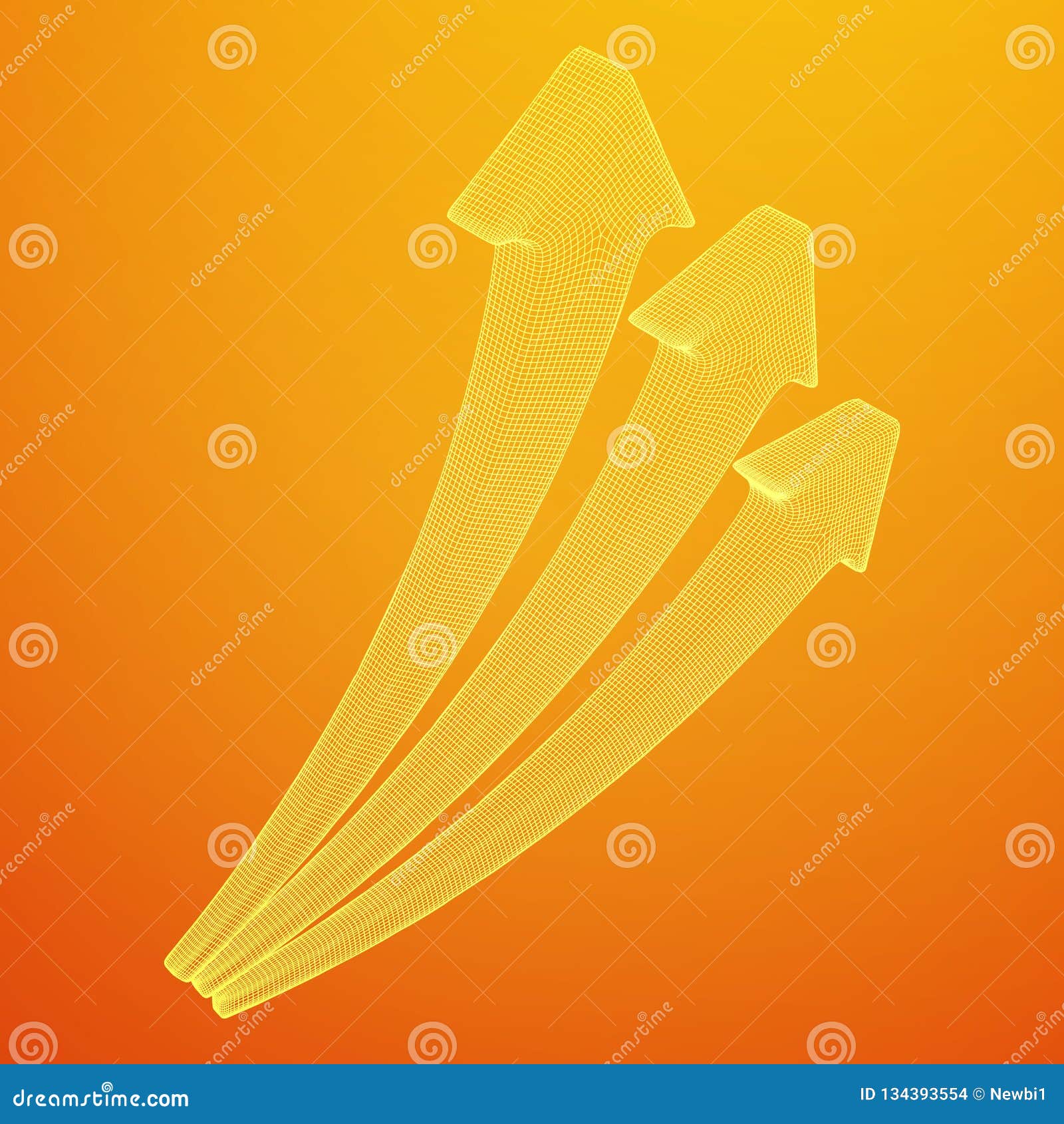 Growing arrow chart vector stock vector. Illustration of model - 134393554