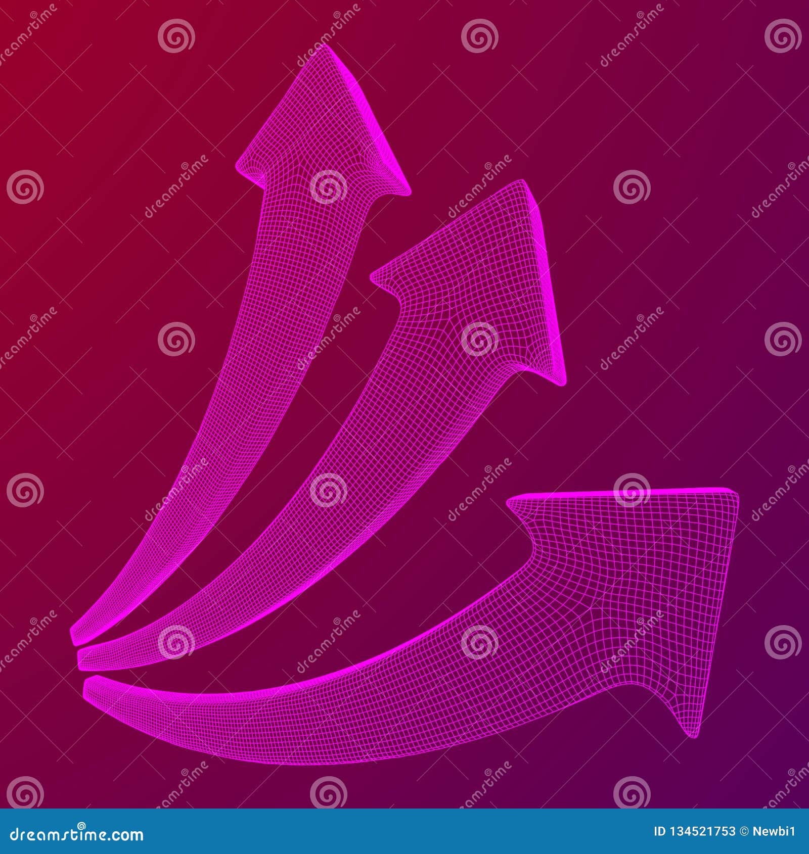 Growing arrow chart vector stock vector. Illustration of background ...