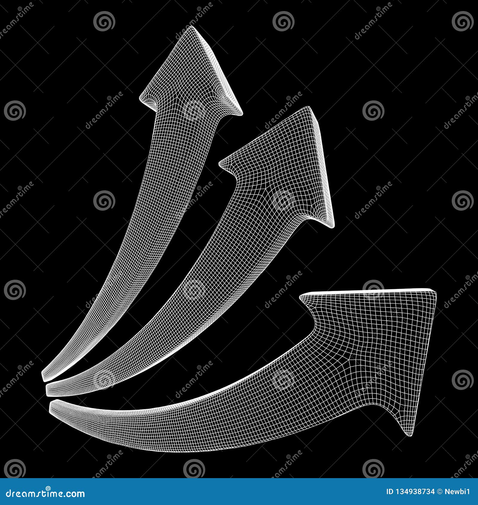 Growing arrow chart vector stock vector. Illustration of gain - 134938734