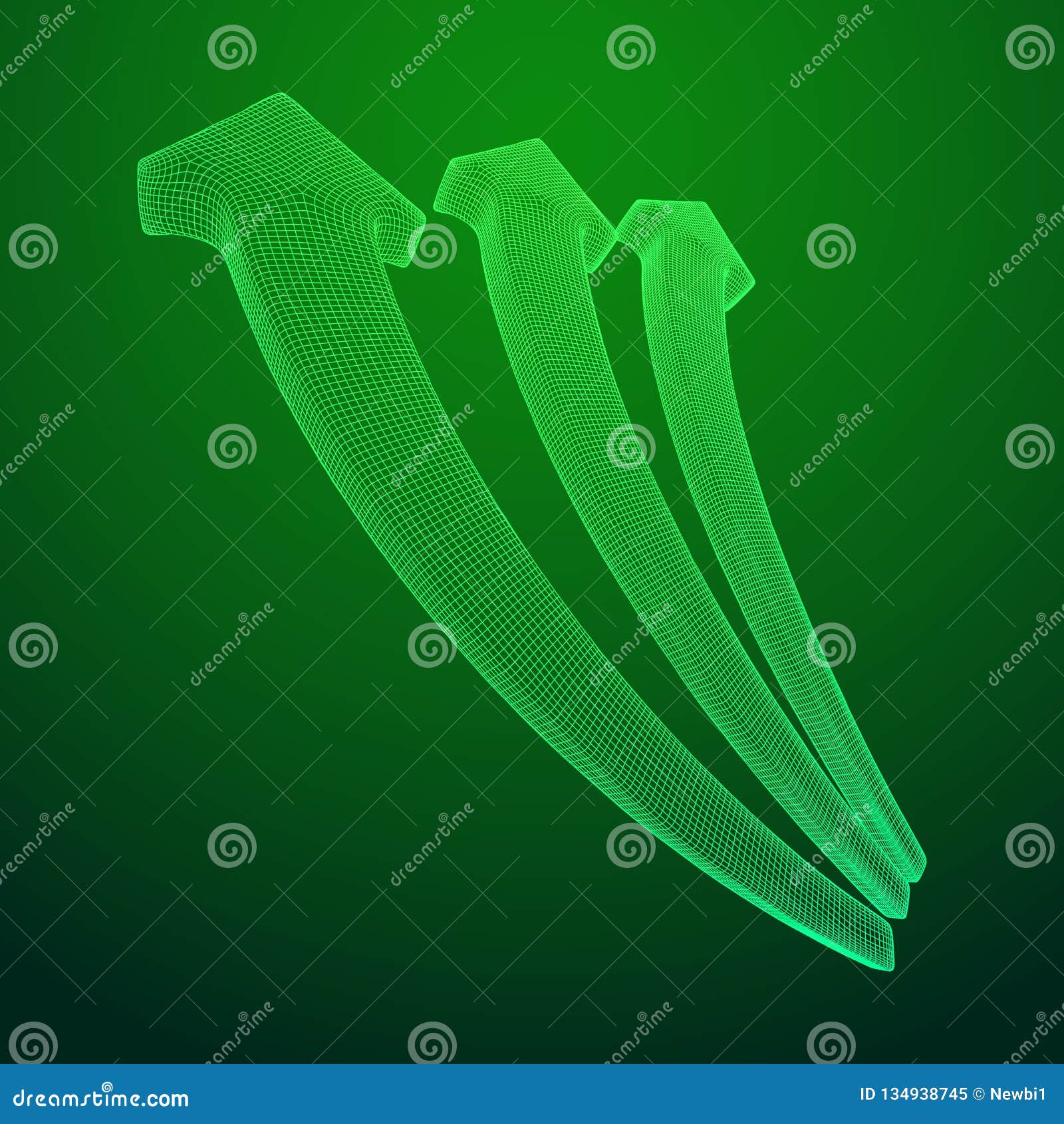 Growing arrow chart vector stock vector. Illustration of marketing ...