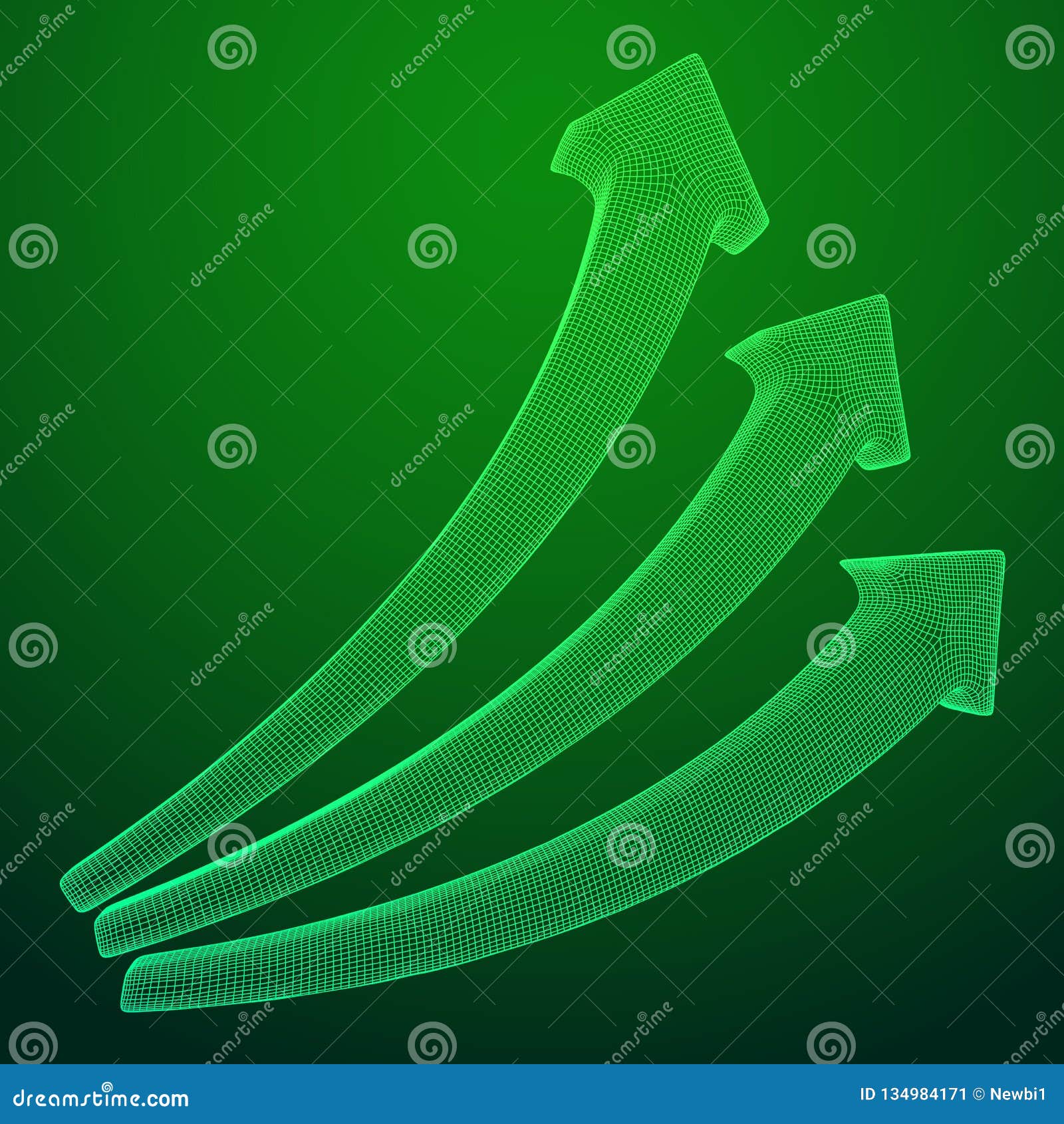 Growing arrow chart vector stock vector. Illustration of concept ...