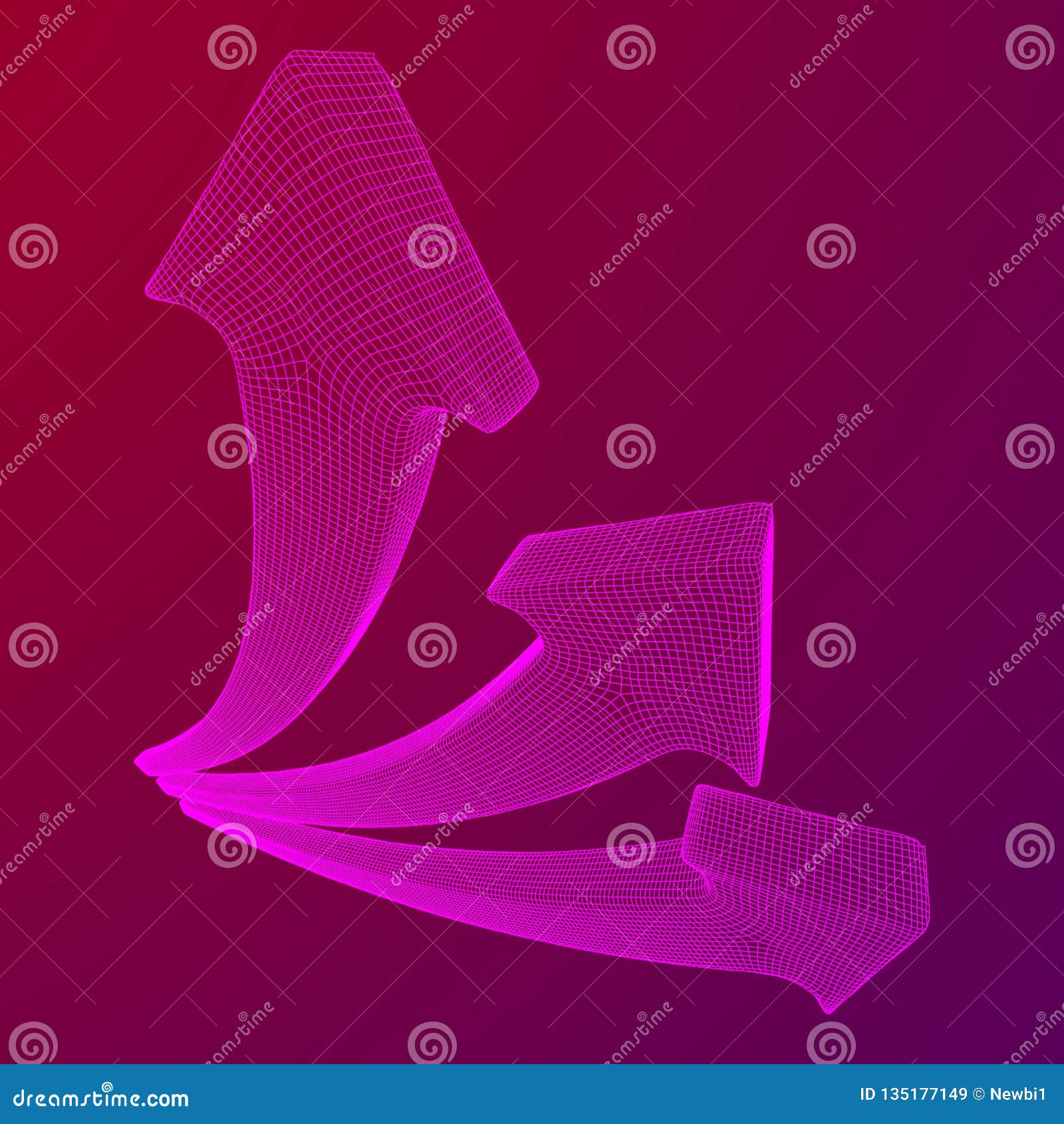 Growing arrow chart vector stock vector. Illustration of development ...