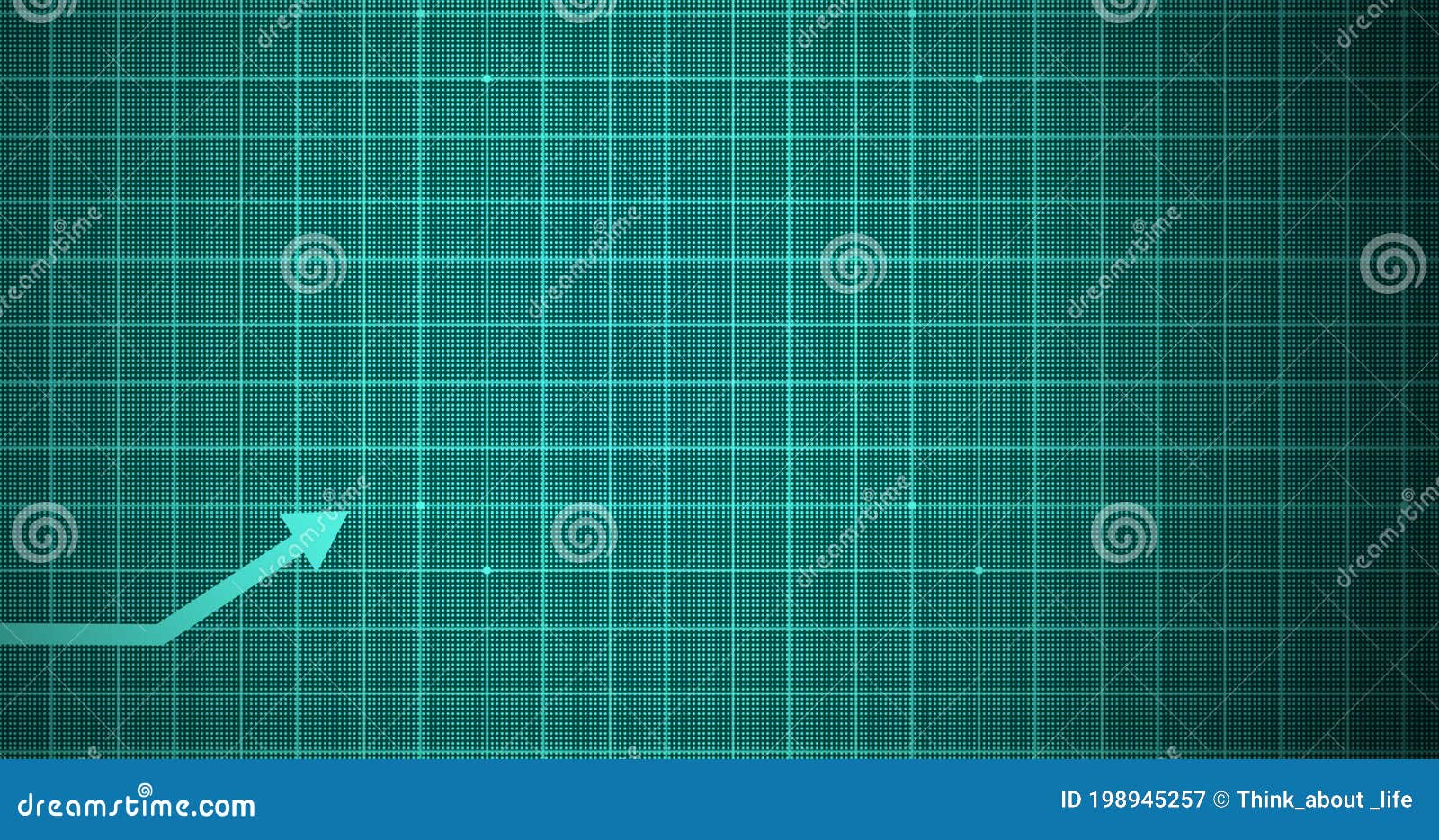 Growing Arrow Over Dot Line World Map. Business Graph Showing Growth ...