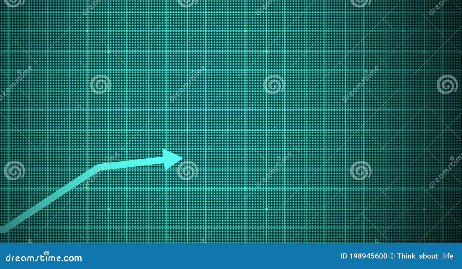 Growing Arrow Over Dot Line World Map. Business Graph Showing Growth ...