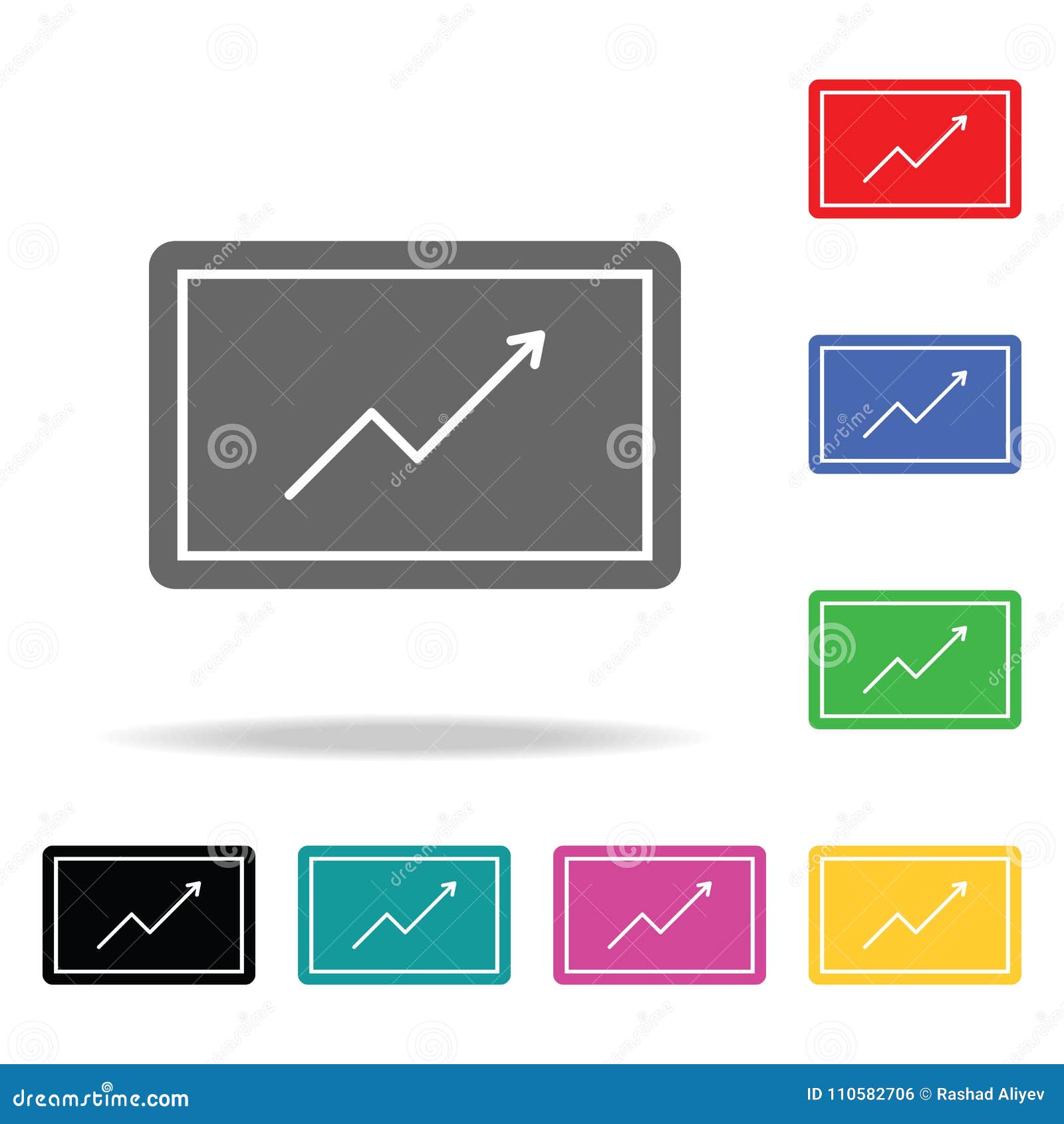 Growing Arrow Sign. Elements in Multi Colored Icons for Mobile Concept ...