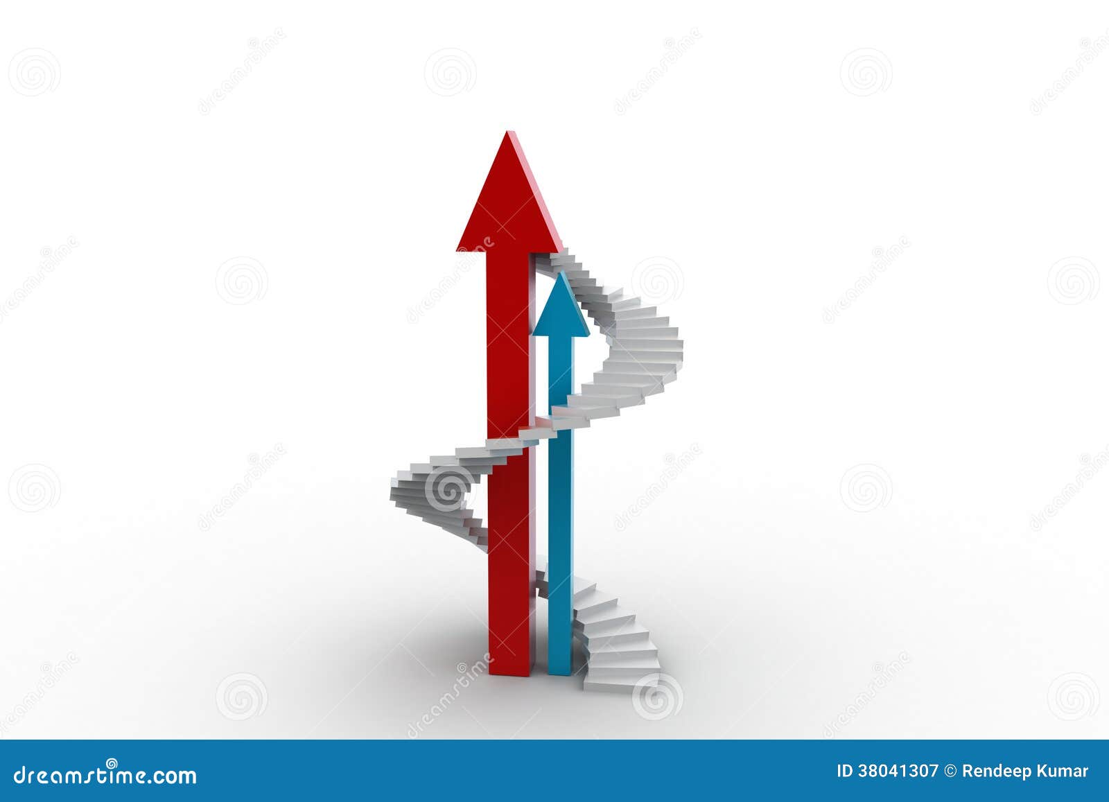 Growing arrow and upstairs stock illustration. Illustration of ...